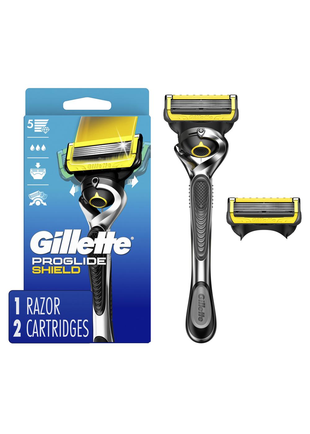 Gillette ProGlide Shield Razor + 2 Blade Refills - Shop Razors & blades ...