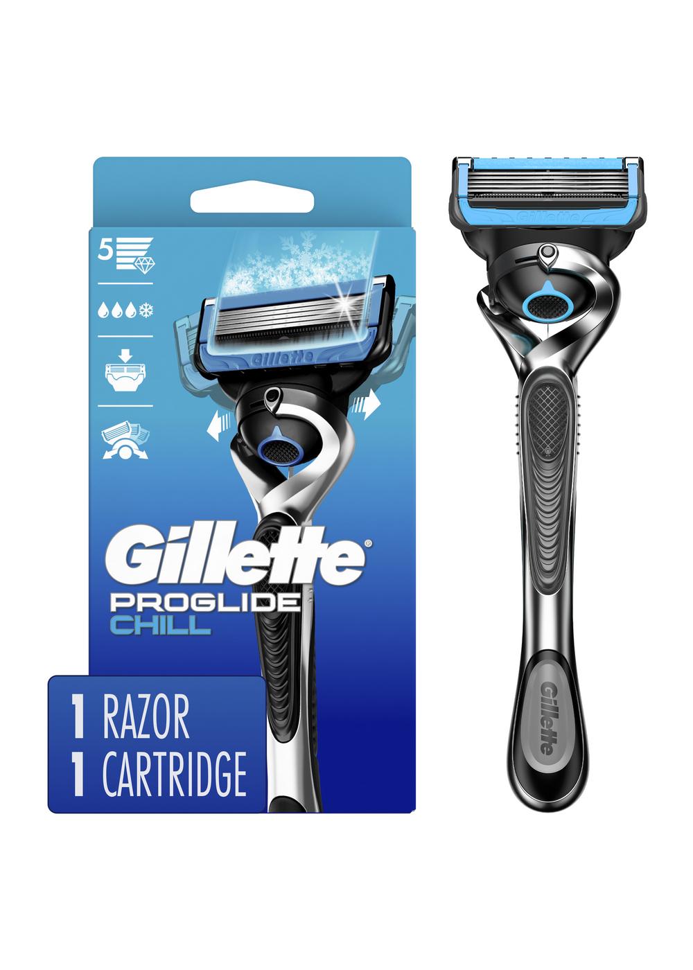 Gillette ProGlide Chill Razor + 1 Blade Refill - Shop Razors & blades ...