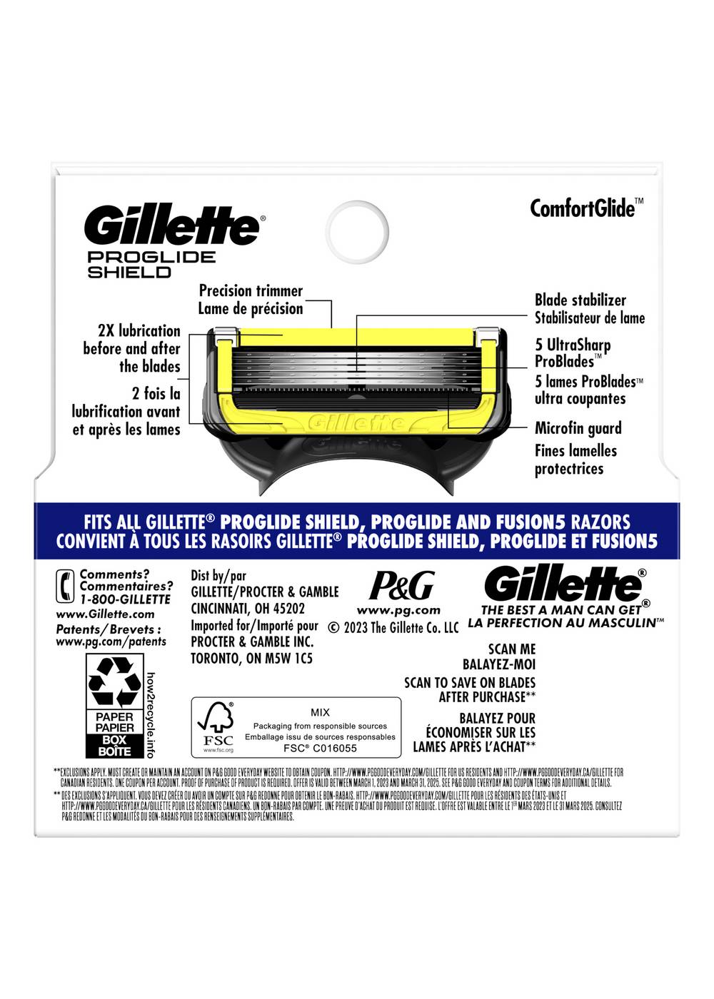 Gillette ProGlide Shield Razor Blade Refills - Shop Razors & blades at ...