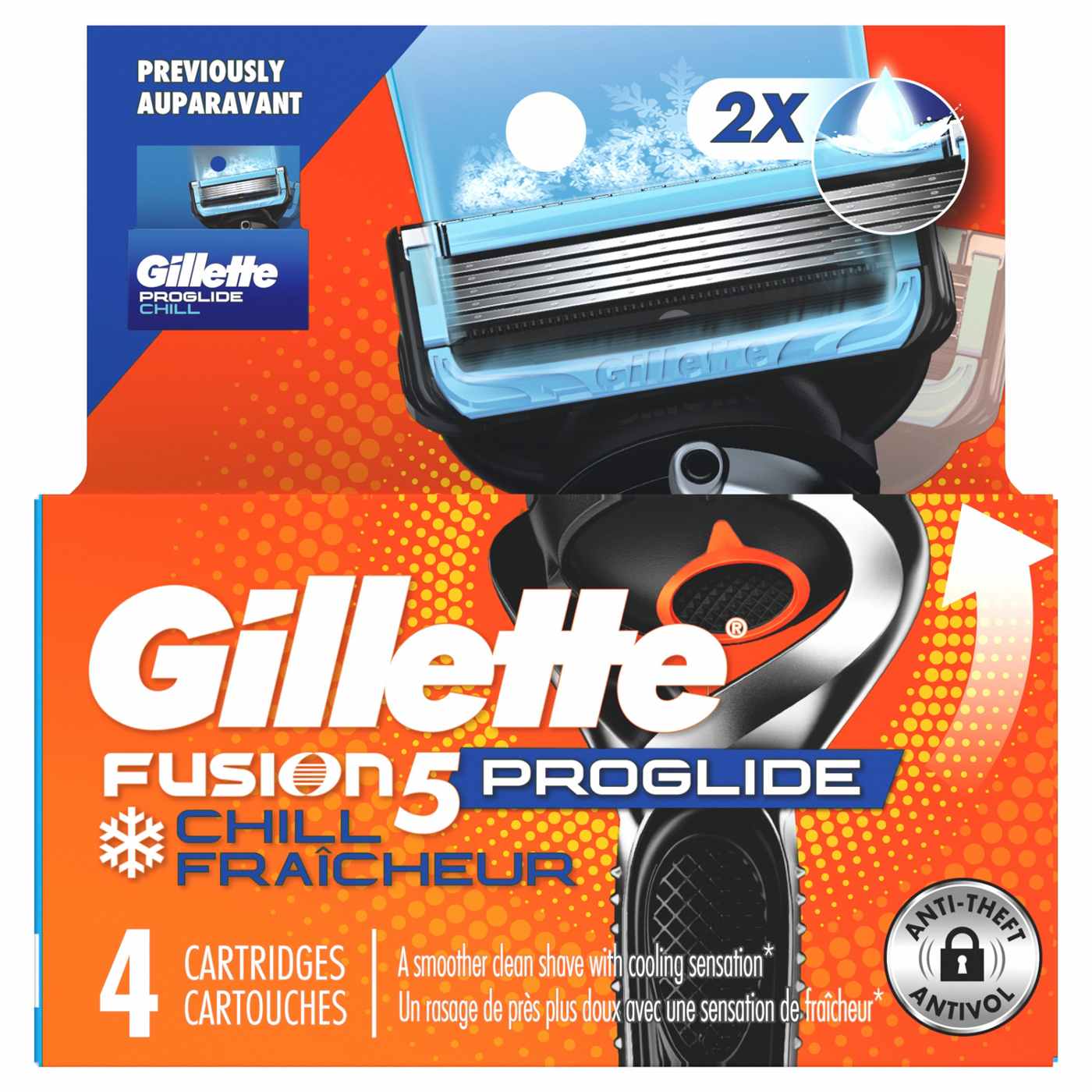 Gillette ProGlide Chill Razor Blade Refills - Shop Razors & blades at H-E-B