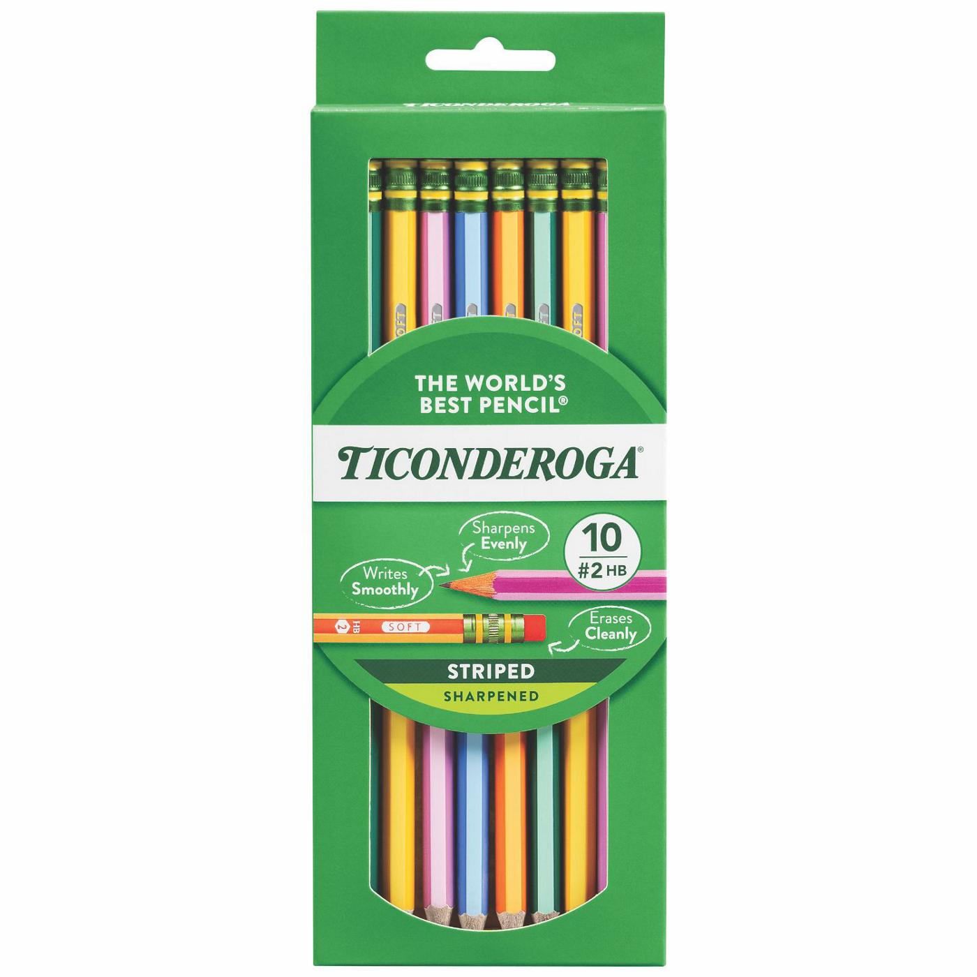 Ticonderoga Pre-Sharpened Striped Wood-Cased Pencils - Shop Pencils at ...