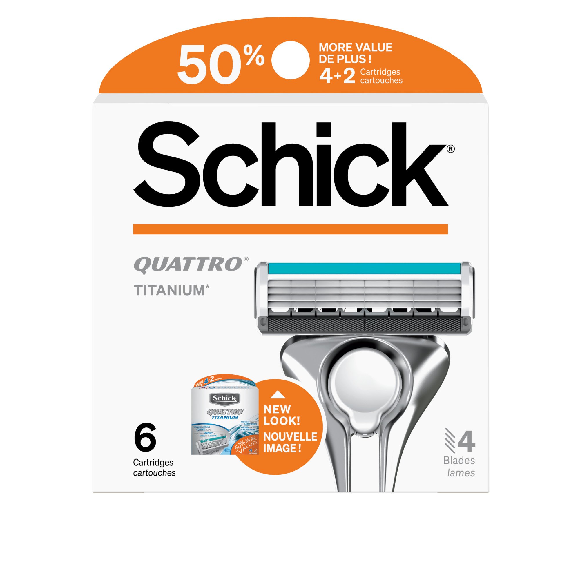 Schick Quattro Titanium Razor Refills - Shop Razors & blades at H-E-B
