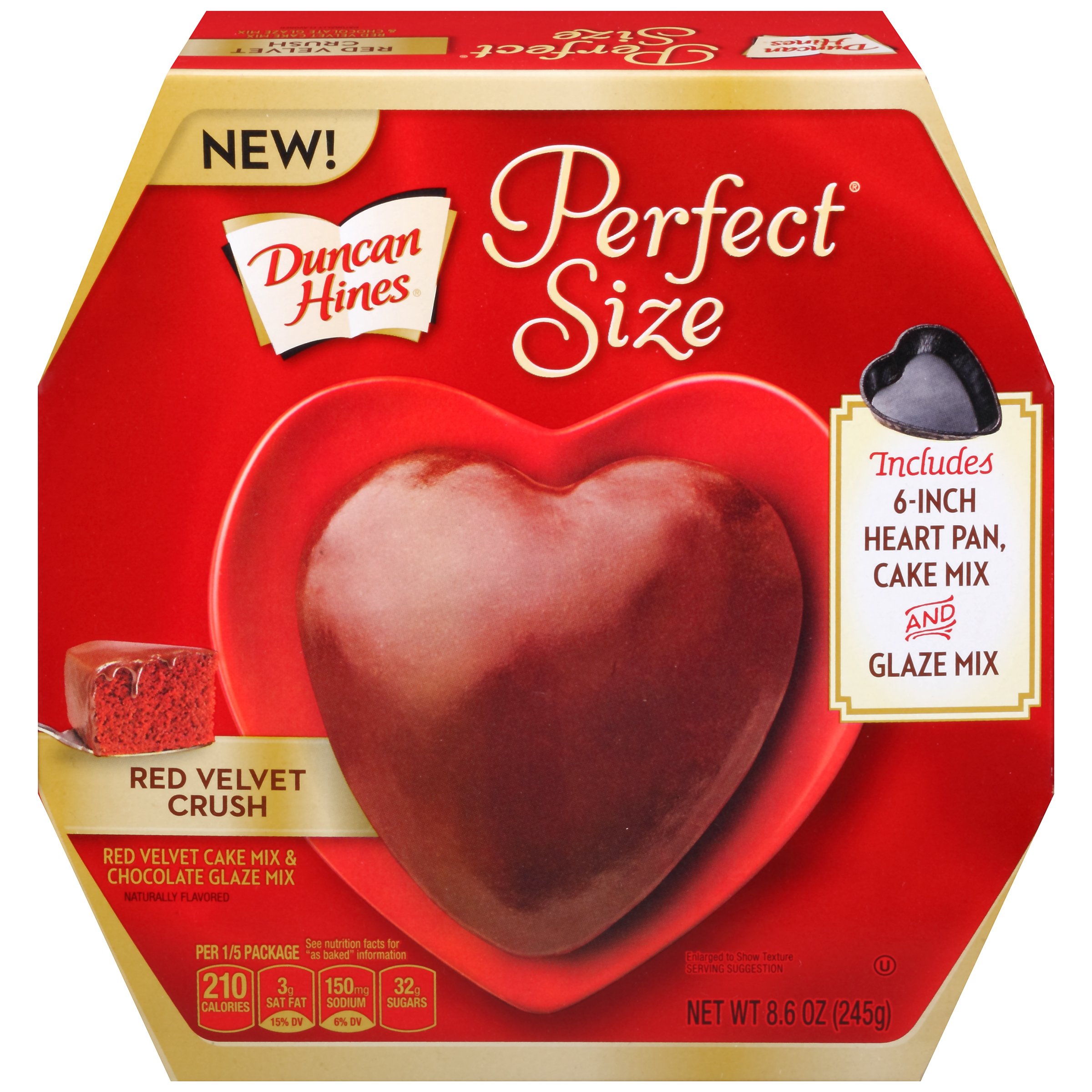 Duncan Hines Perfect Size Red Velvet Crush Heart - Shop Baking mixes at ...