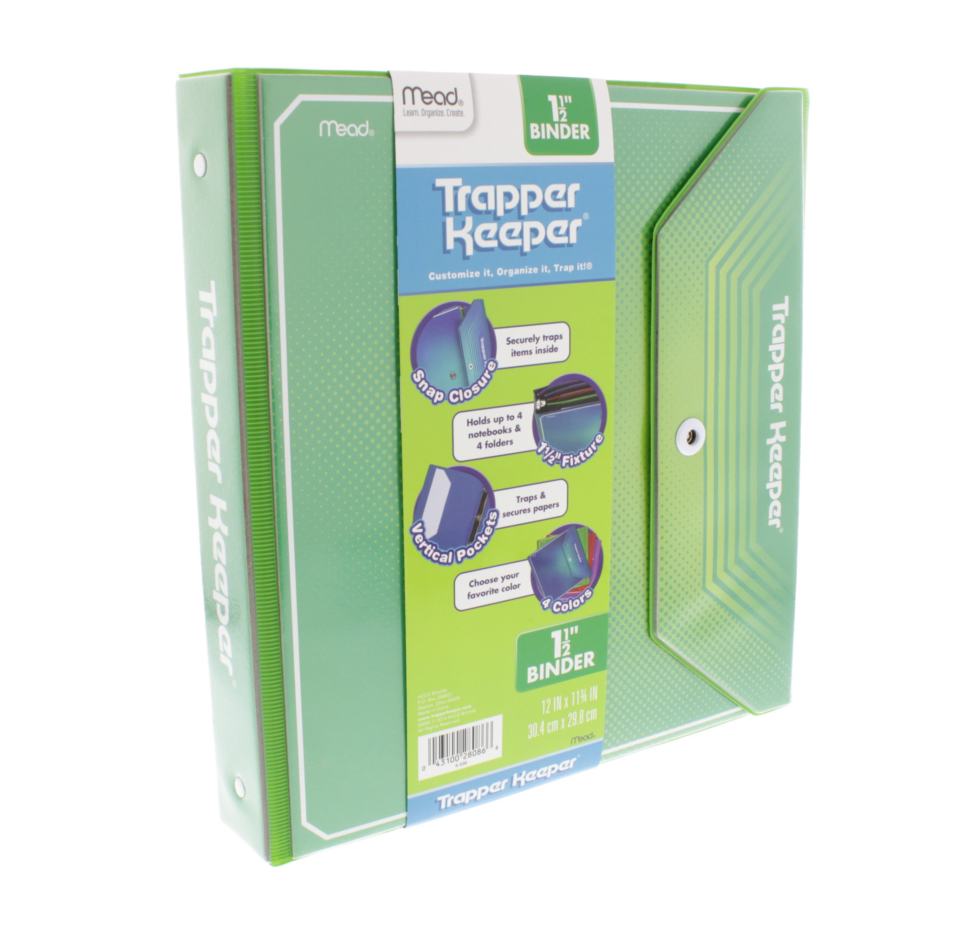 Mead 1.5" Trapper Keeper Binder, Green - Shop Binders at H-E-B