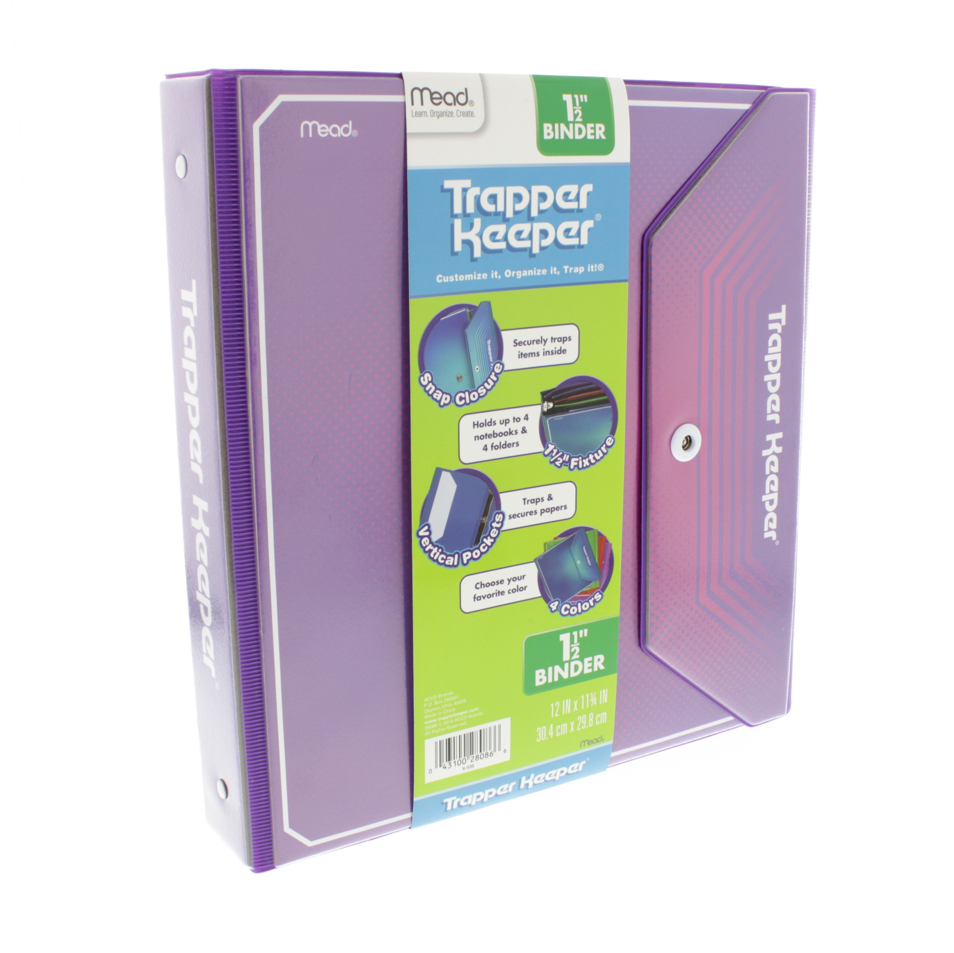 Mead 1.5" Trapper Keeper Binder, Purple - Shop Binders at H-E-B