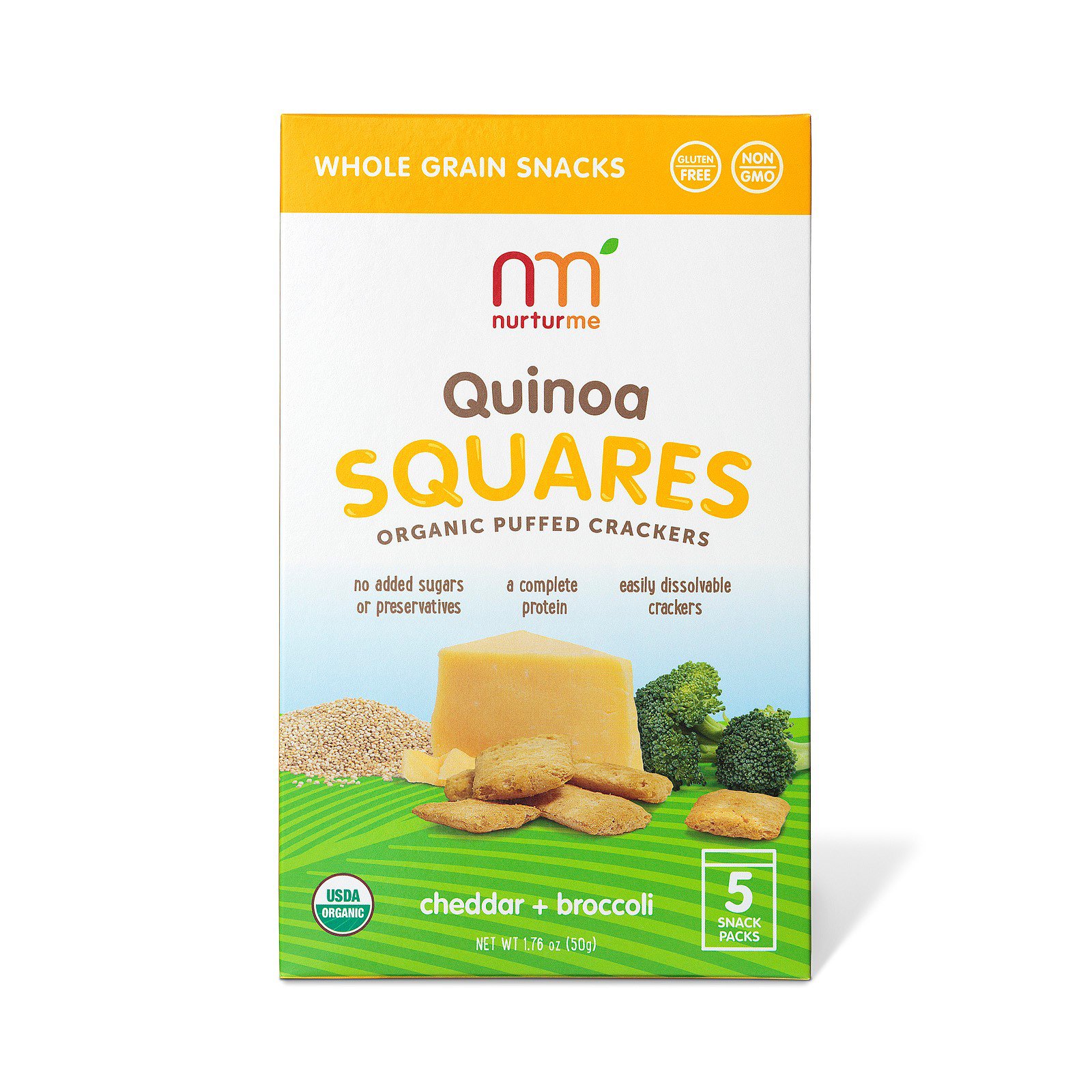 NurturMe Quinoa Squares, Cheddar and Broccoli - Shop Toddler food at H-E-B