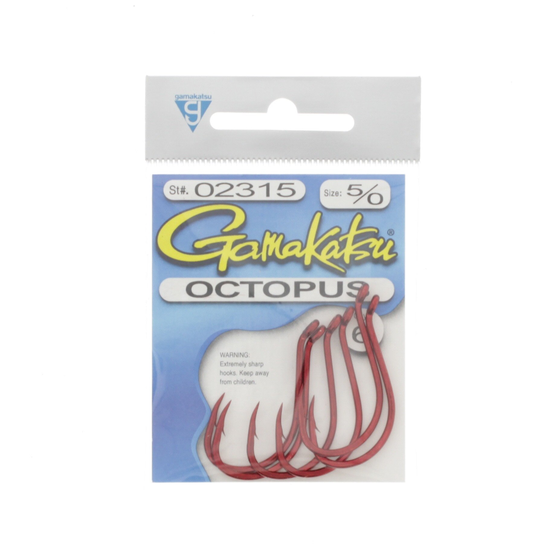 Gamakatsu Octopus Hook, Size 5/0 Red - Shop Fishing at H-E-B