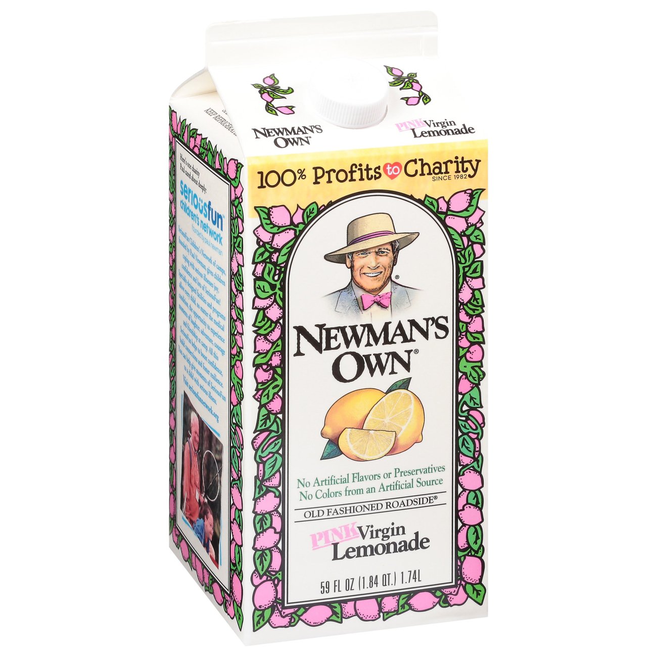 Newman's Own Old Fashioned Roadside, Pink Virgin Lemonade - Shop Juice ...