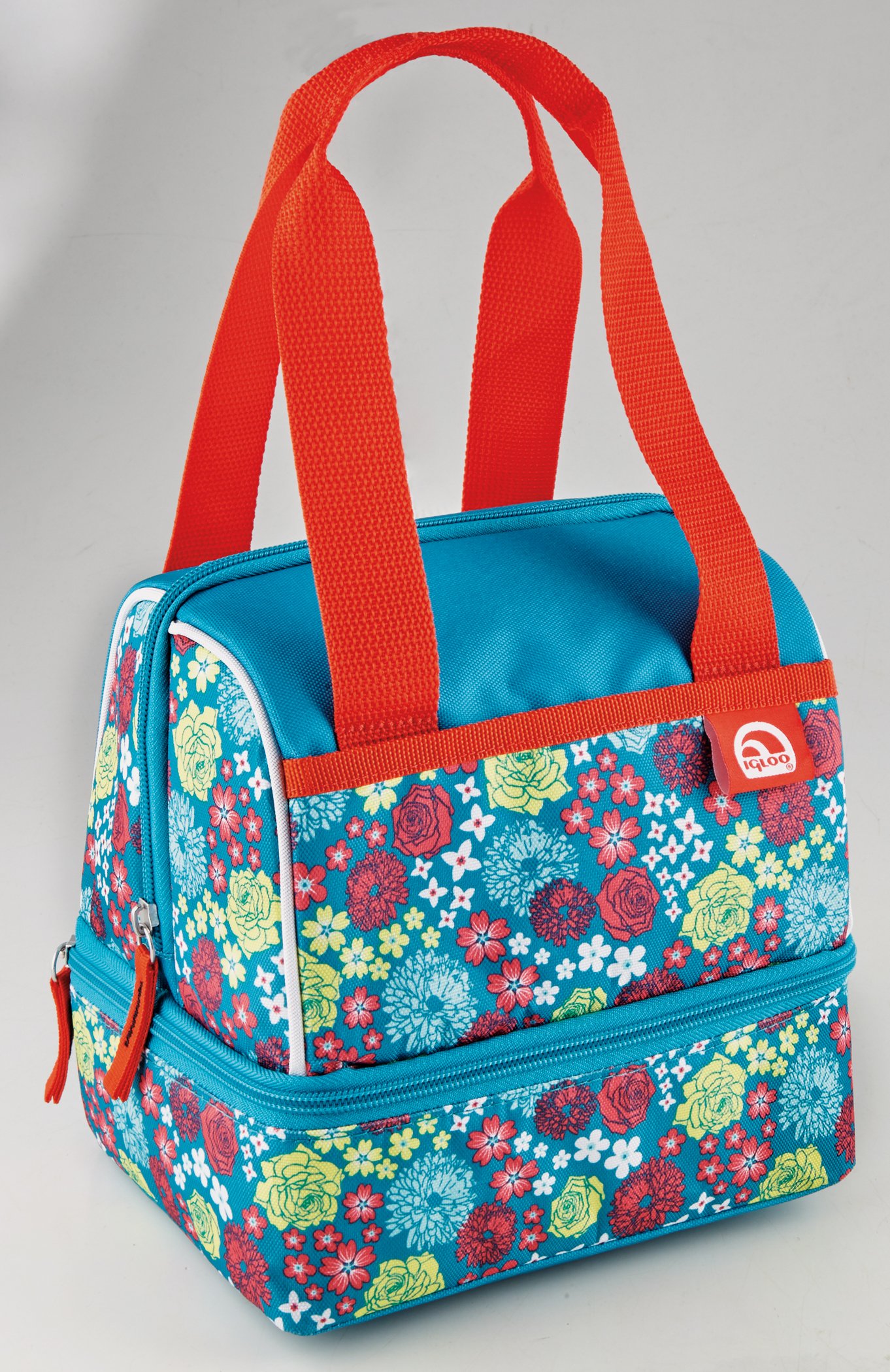 Igloo Dual Compartment Floral Teal/coral - Shop Lunch boxes at H-E-B