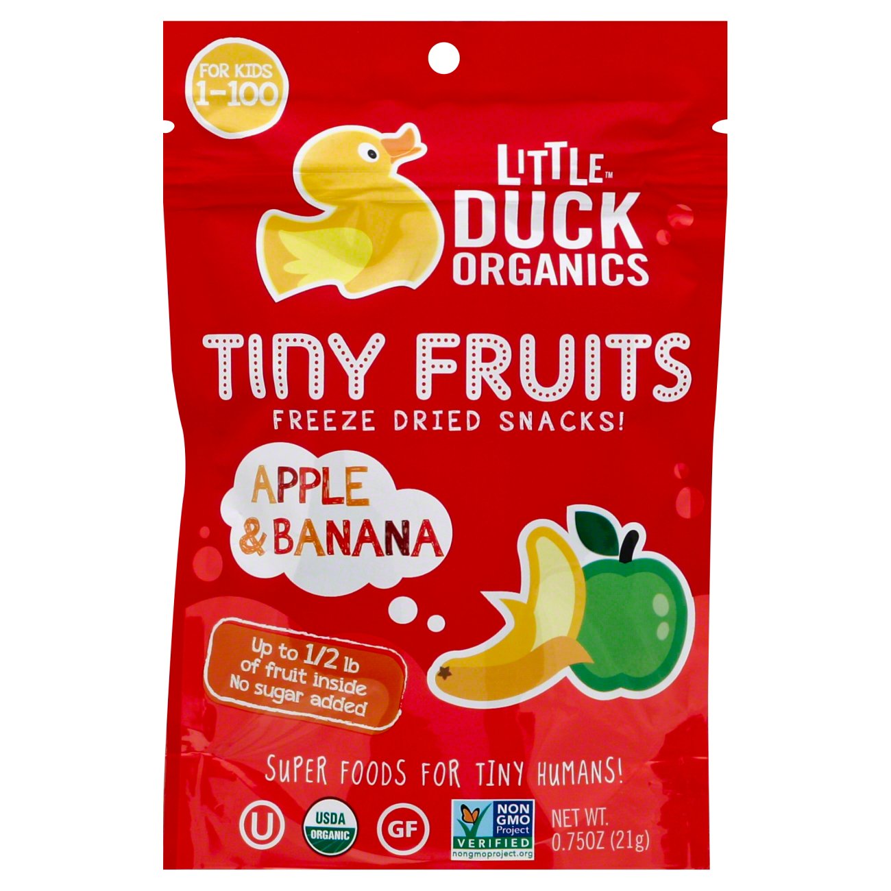 Little Duck Organics Apple & Banana Freeze Dried Snacks - Shop Toddler ...