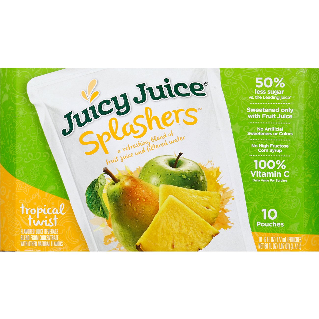 Juicy Juice Splashers Tropical Twist Juice Beverage 6 oz Pouches - Shop ...