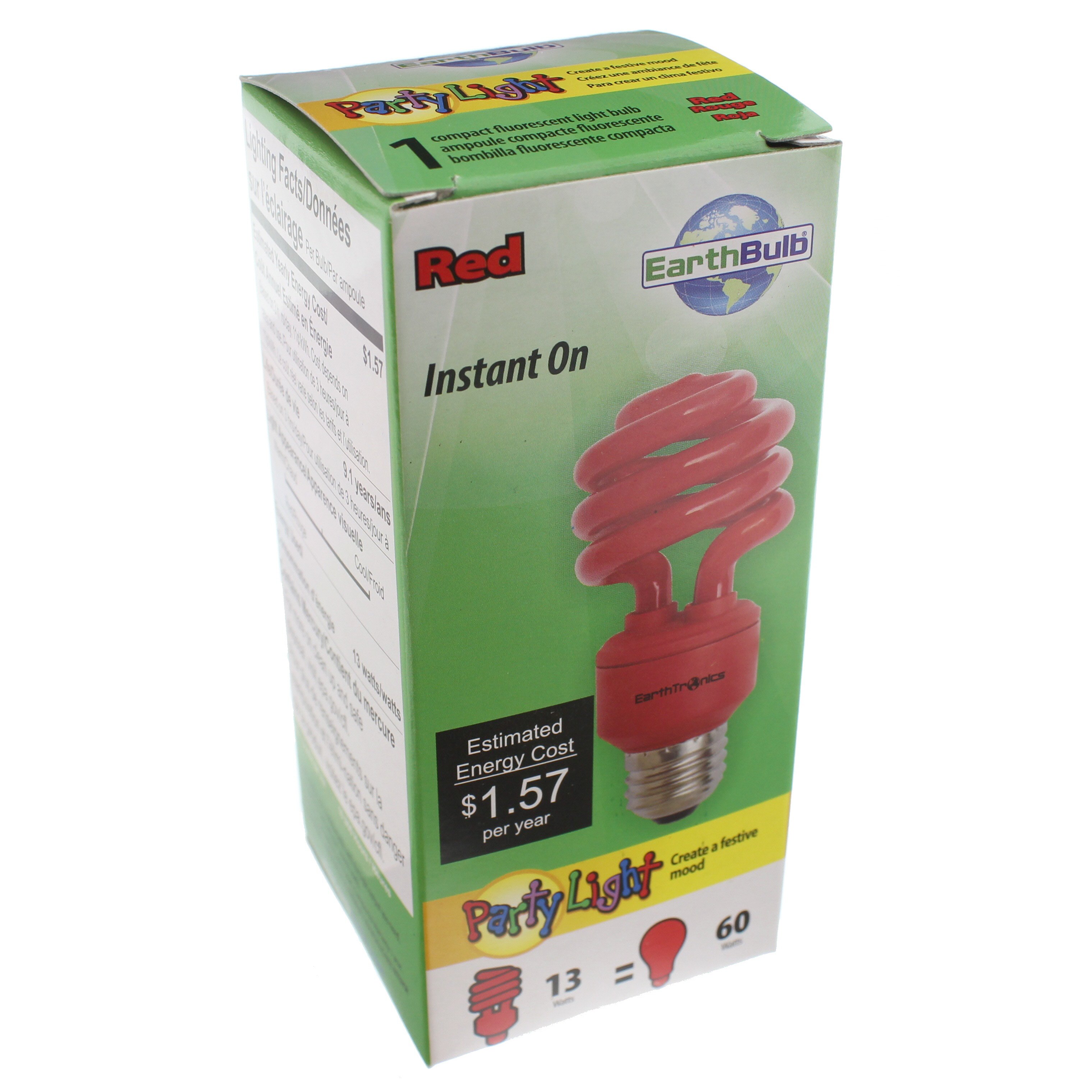 EarthBulb Instant On 13-Watt Party Light Bulb - Red - Shop Light Bulbs ...