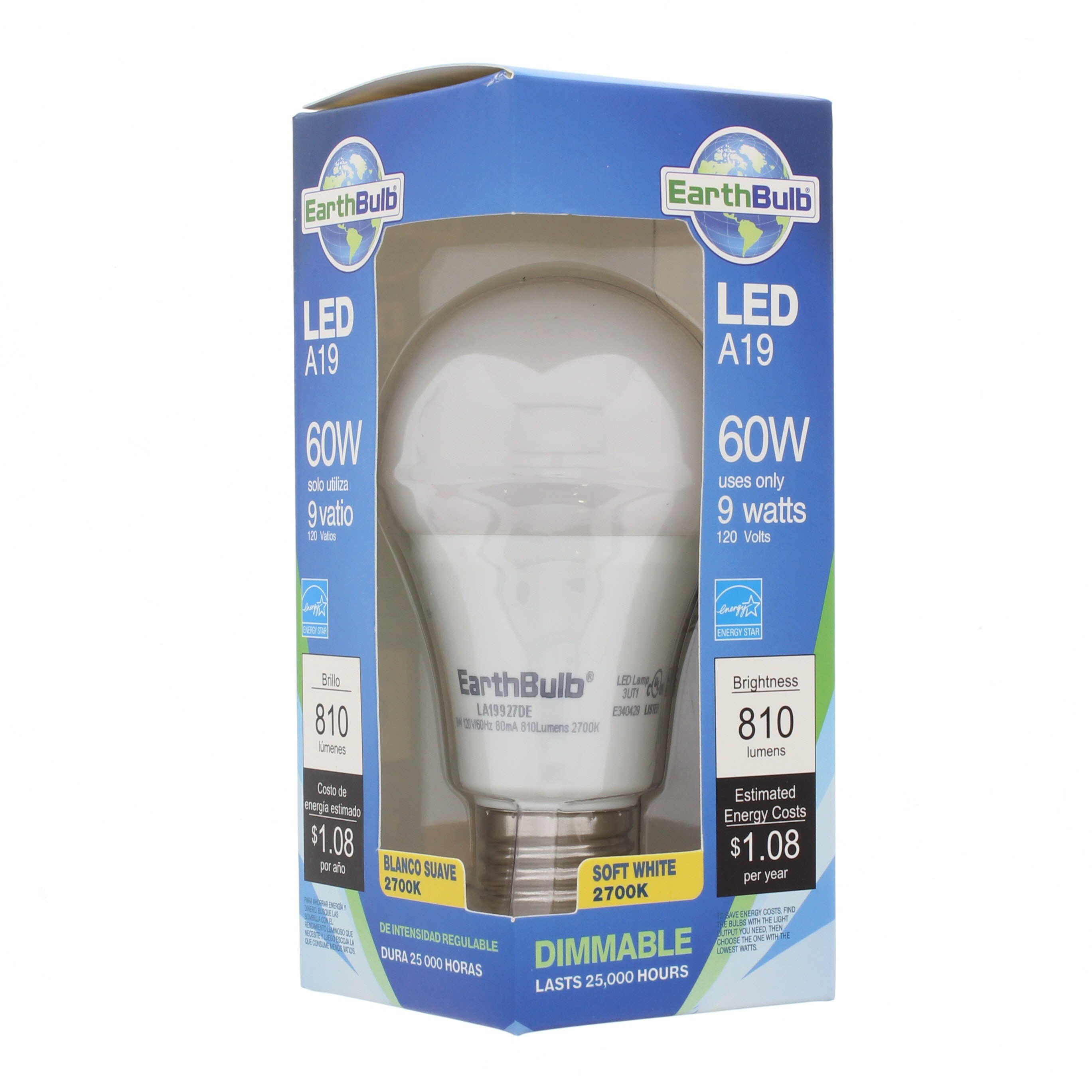 EarthBulb A19 60-Watt Soft White LED Light Bulb - Shop Light Bulbs at H-E-B