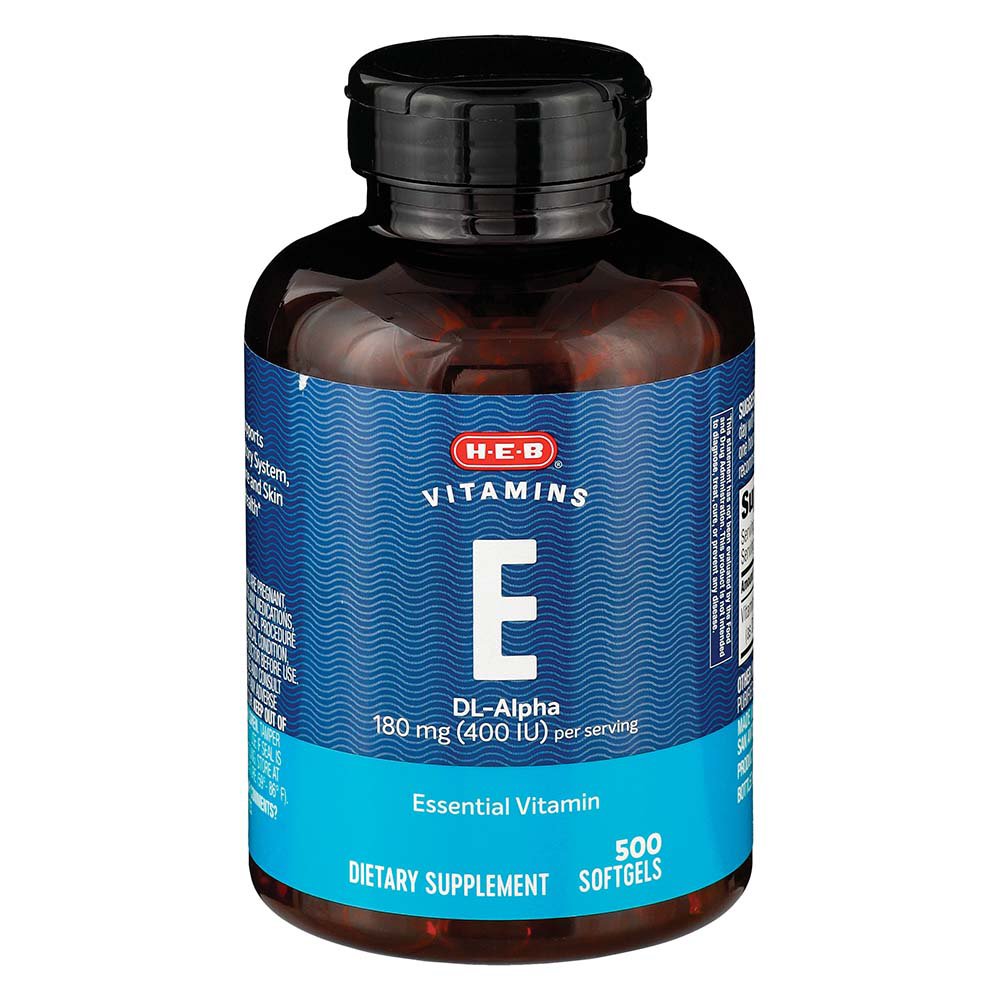 H-E-B Vitamins Vitamin E Softgels - 400 IU - Shop Vitamins A-Z at H-E-B