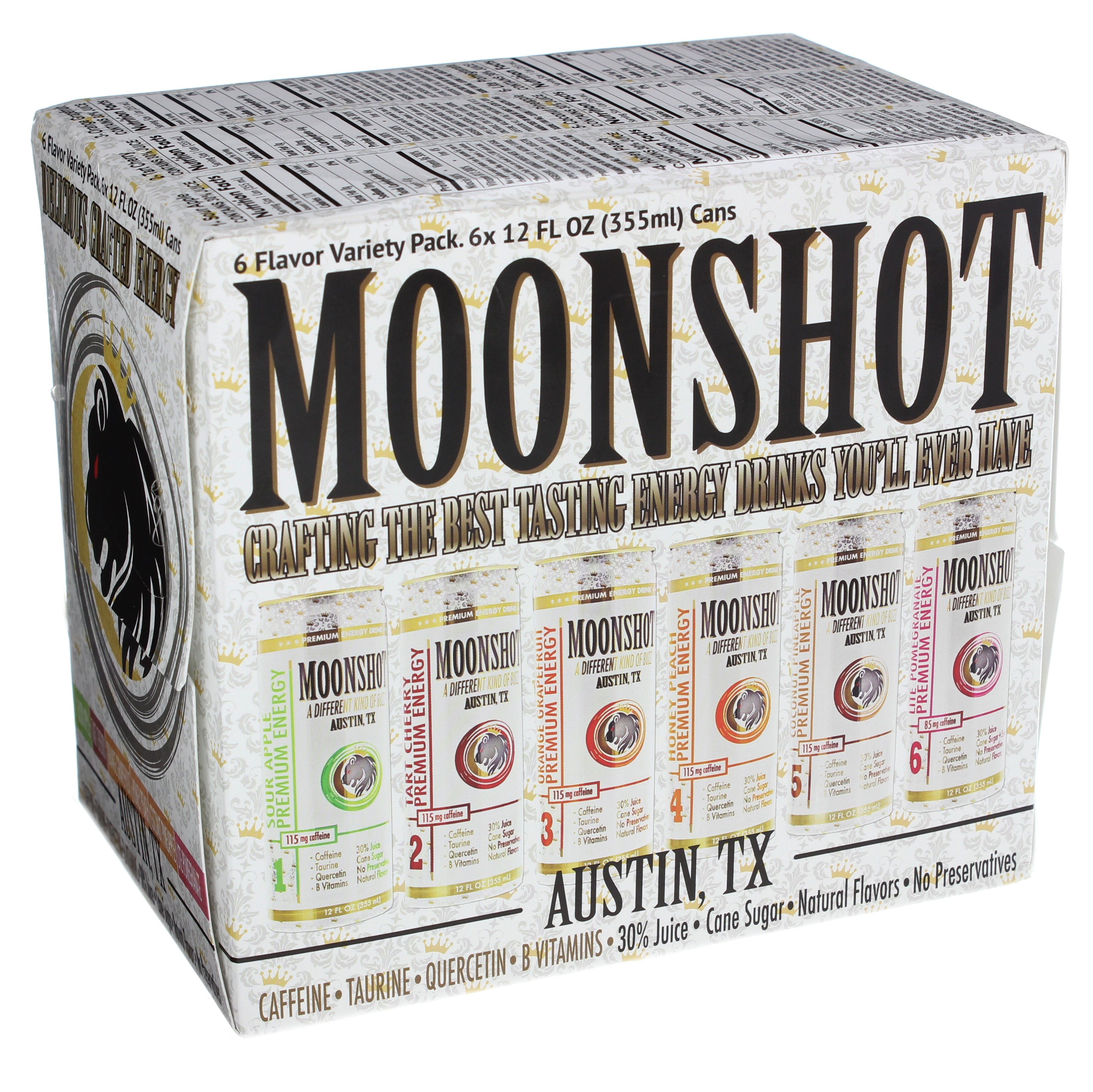 Moonshot Premium Energy Drink Variety Pack - Shop Sports & energy ...