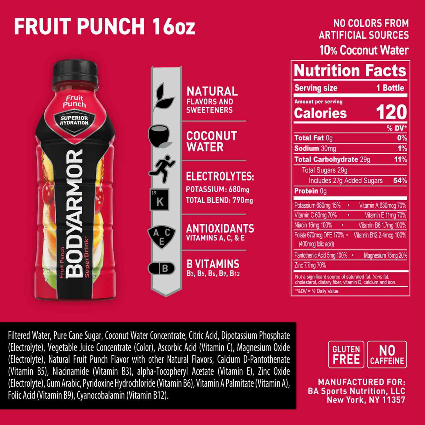 BODYARMOR Sports Drink Fruit Punch - Shop Sports & energy drinks at H-E-B