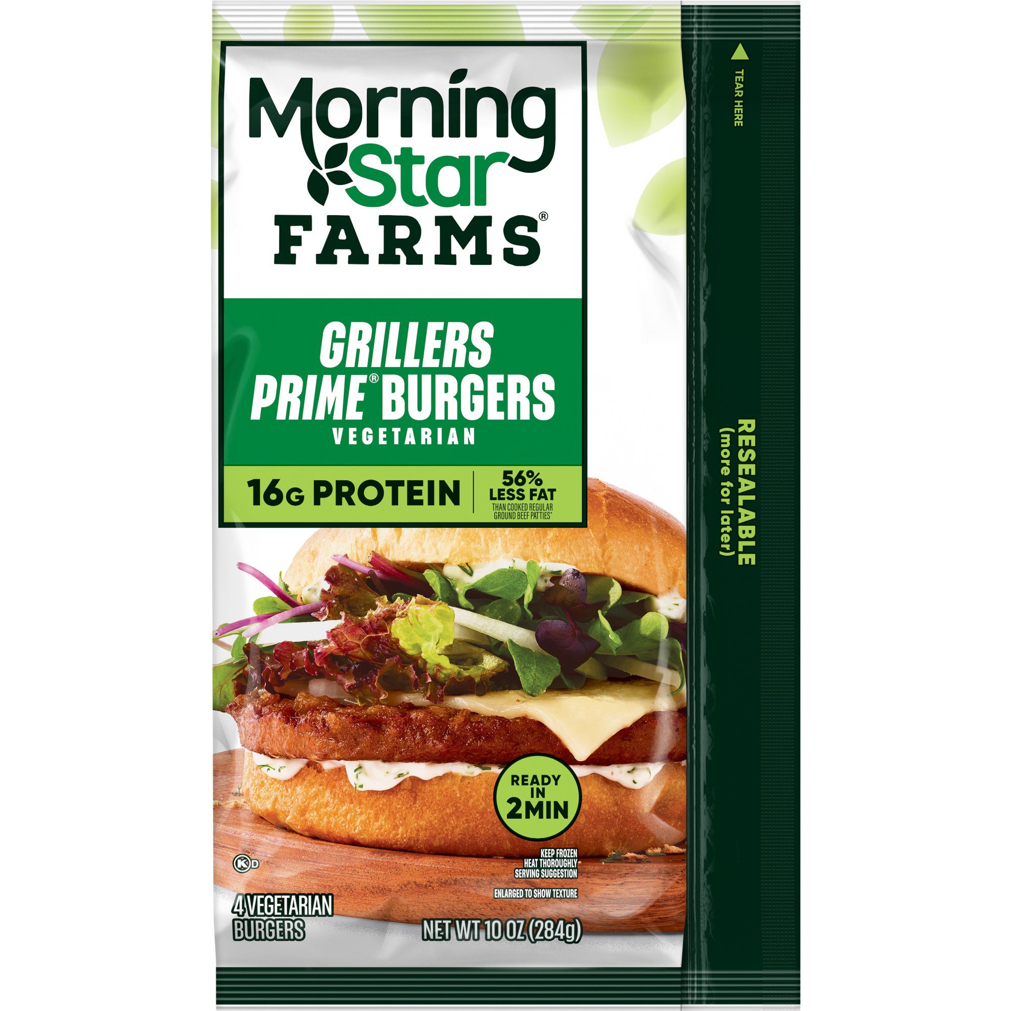 MorningStar Farms Grillers Prime Veggie Burgers, 10 oz - Shop Meat ...