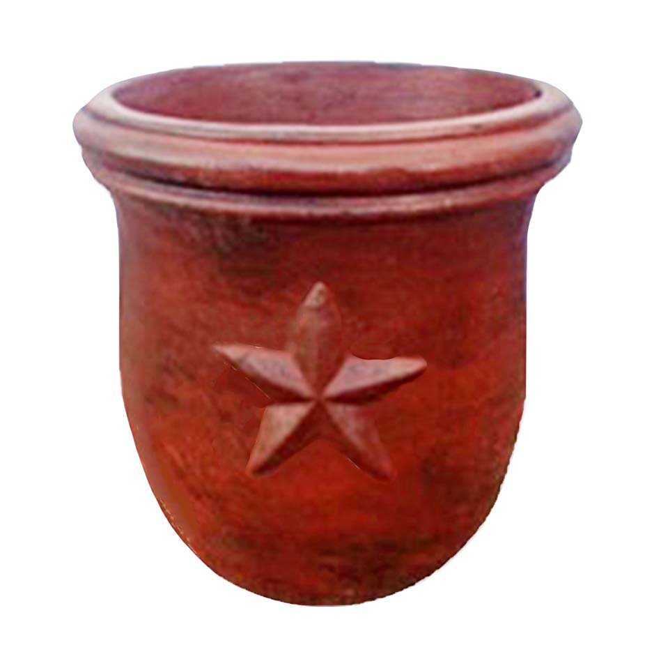 Blue Orange Pottery Rustic Bala Star Clay Planter - Shop Pots ...