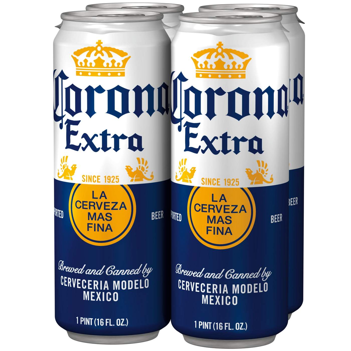 Corona Extra Mexican Lager Import Beer 16 oz Cans, 4 pk - Shop Beer at ...