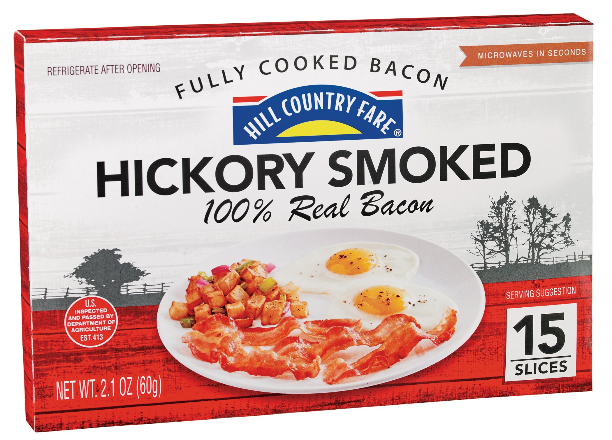 Hill Country Fare Fully Cooked Hickory Smoked Bacon - Shop Bacon at H-E-B