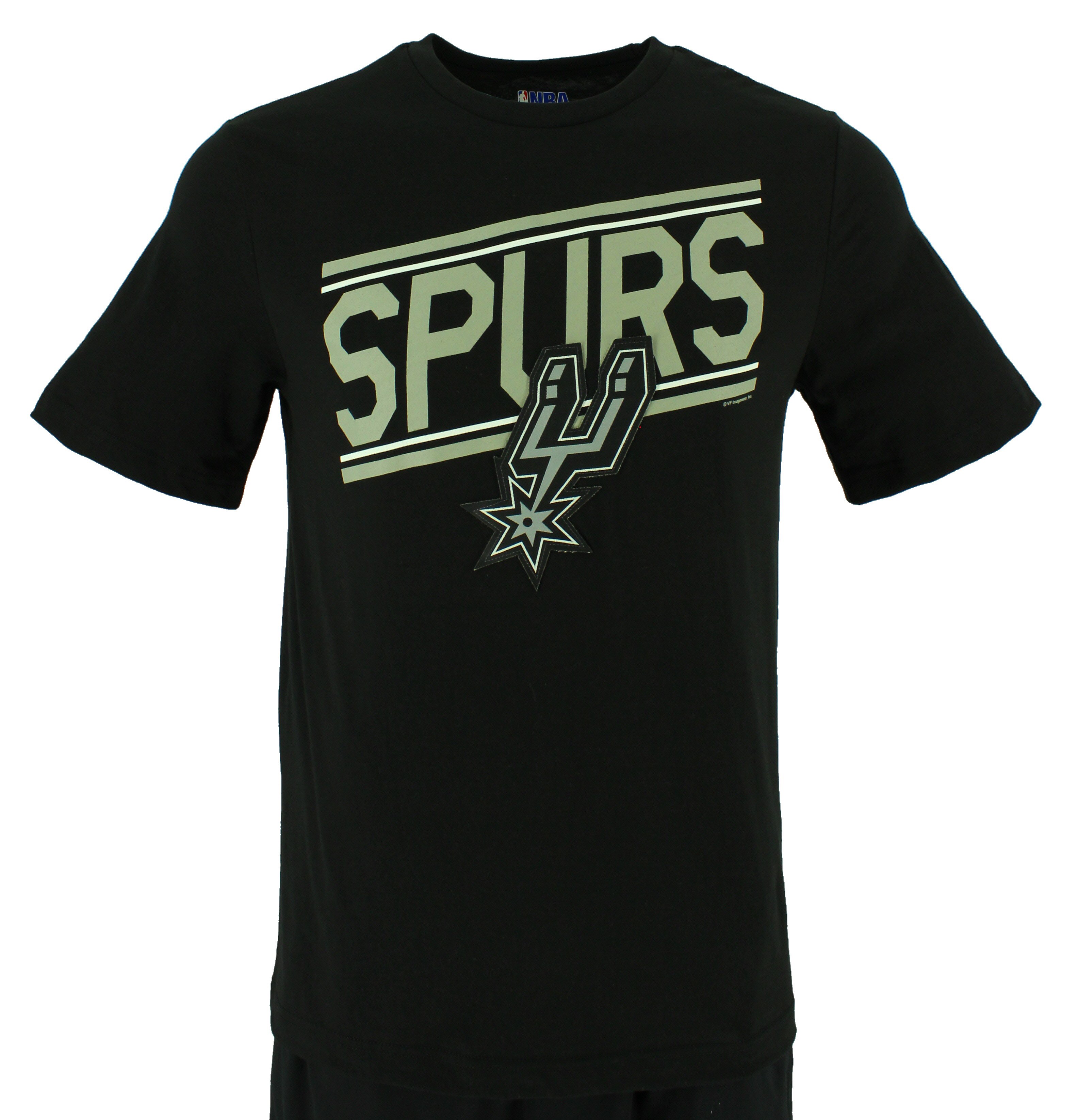 San Antonio Spurs Men's Slanted Wordmark Black Tee - Shop Clothes ...