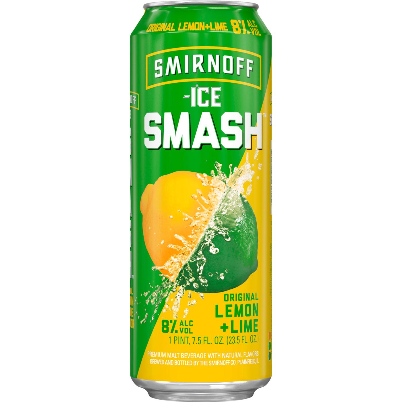 Smirnoff Ice Smash Lemon And Lime - Shop Malt beverages & coolers at H-E-B