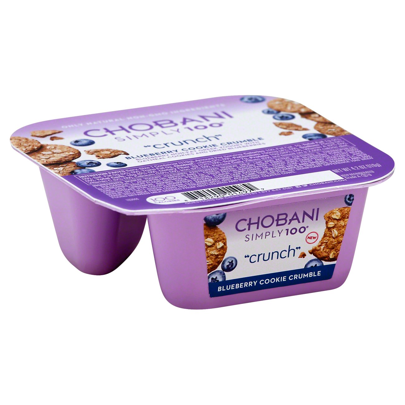 Chobani Simply 100 Crunch Greek Yogurt Blueberry Cookie Crumble - Shop ...