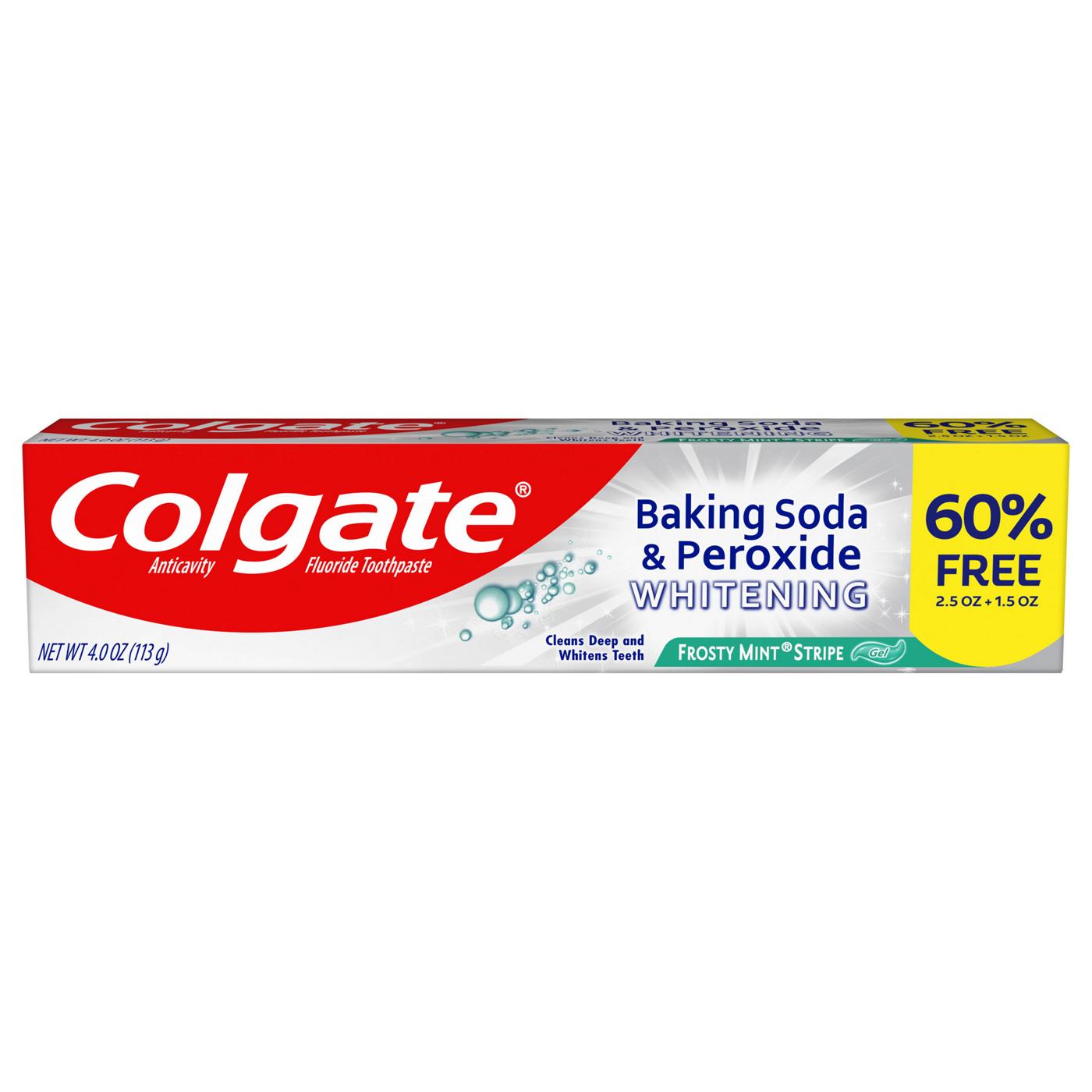 Colgate Baking Soda & Peroxide Anticavity Toothpaste - Frosty Mint ...