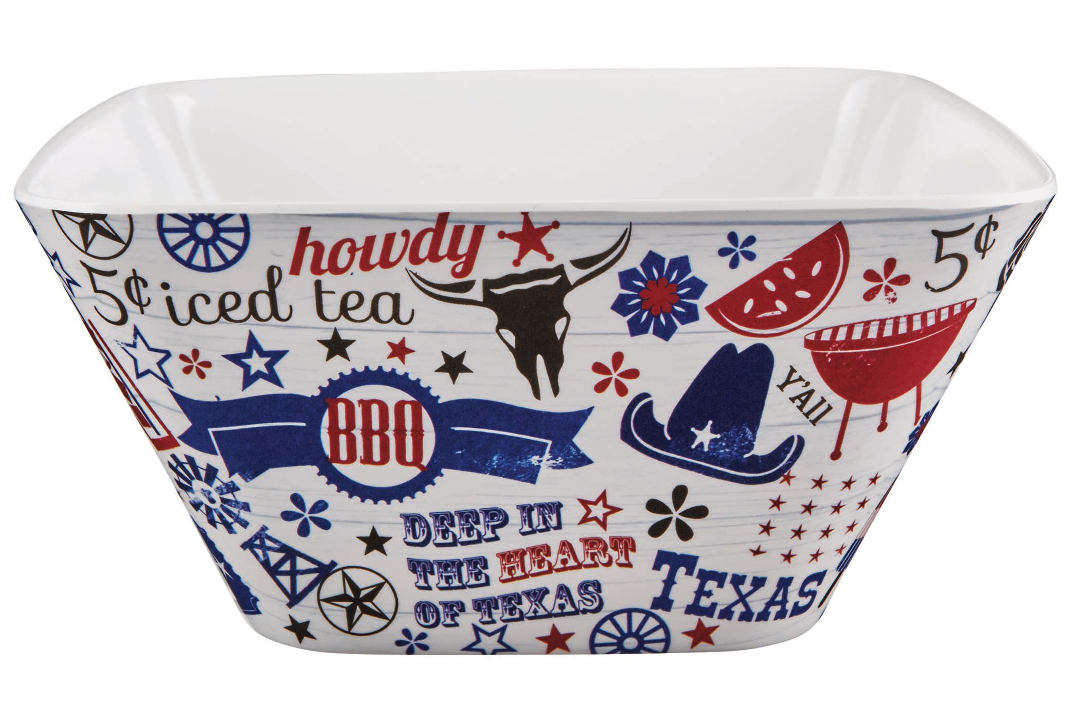 Dining Style Vintage Texas Print Large Serving Bowl - Shop Kitchen ...