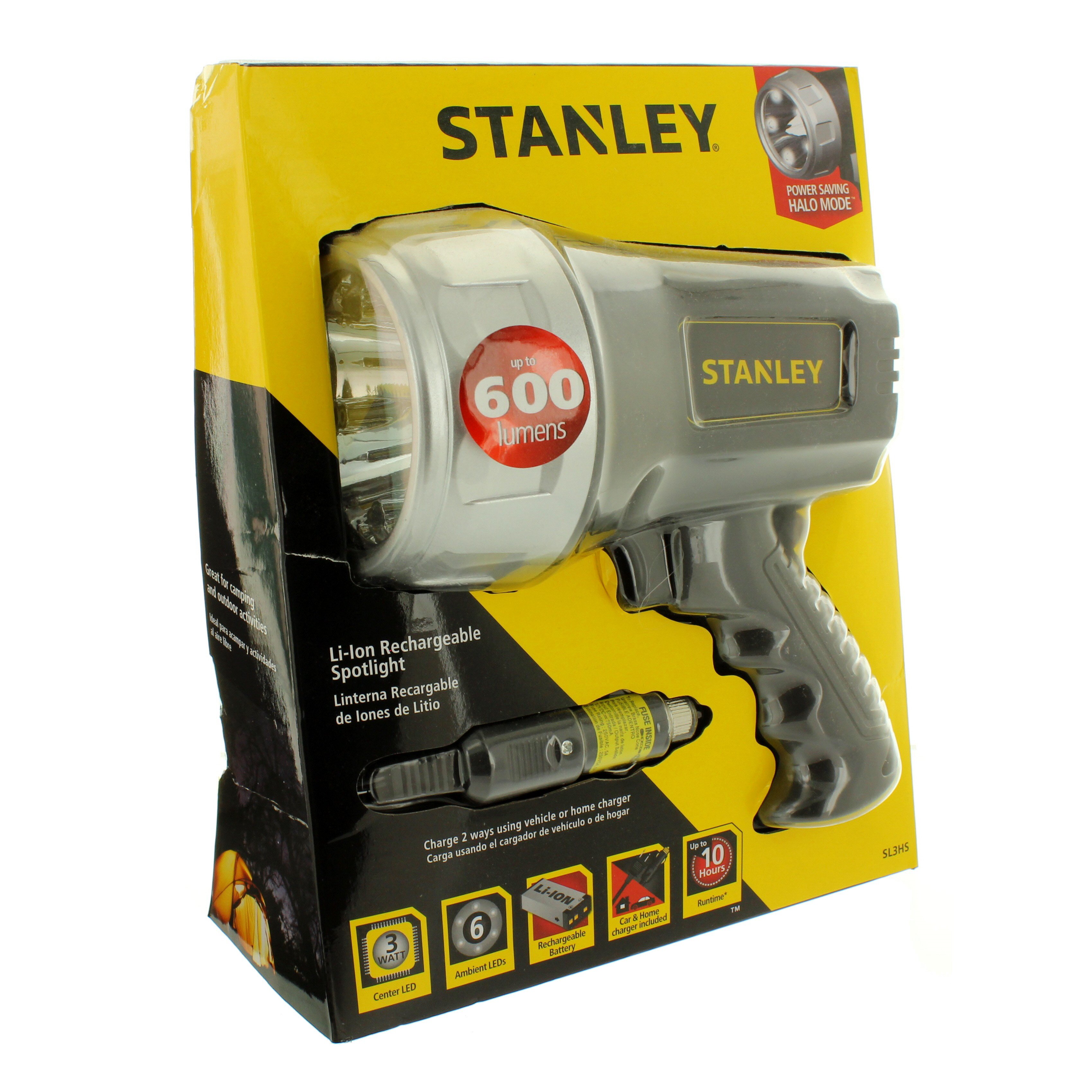 Stanley 3 Watt LED Lithium Ion Rechargeable Spotlight - Shop Lamps ...