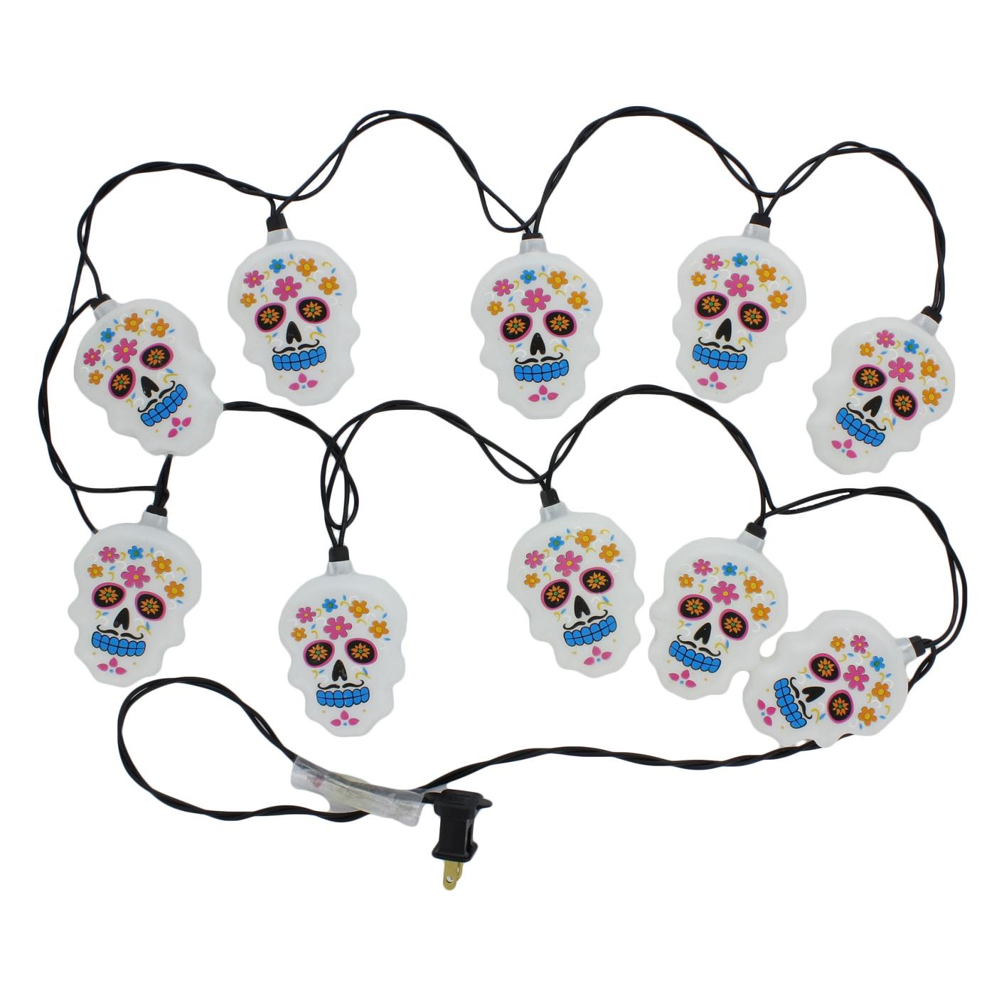 Holiday Market Day Of The Dead Sugar Skull String Lights - Shop ...