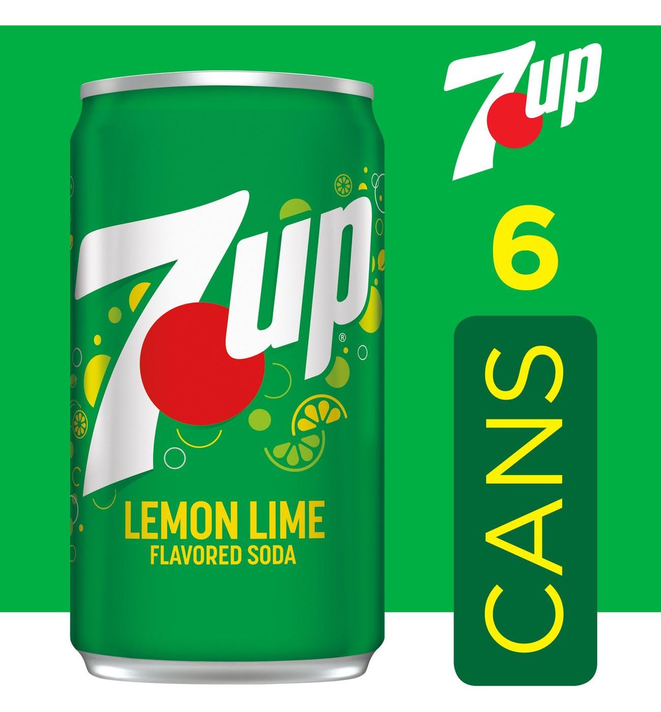 7UP Lemon Lime Soda 6 pk Cans - Shop Soda at H-E-B