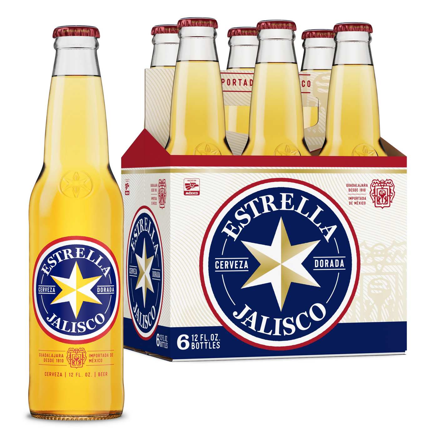 Estrella Jalisco Mexican Beer Bottles, 6 pack - Shop Beer at H-E-B