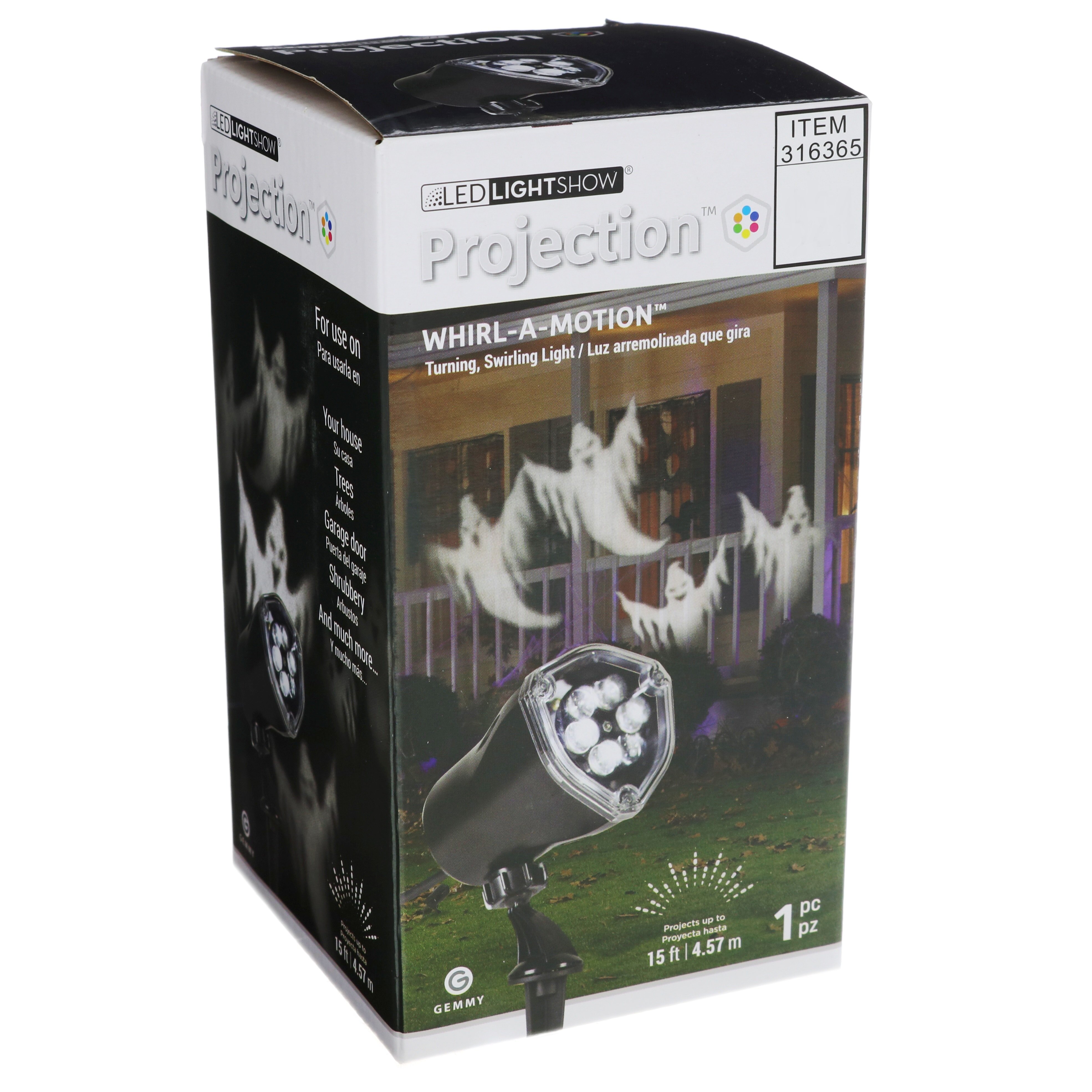 Gemmy LED Lightshow Projector Whirl-a-Motion Ghost - Shop Seasonal ...