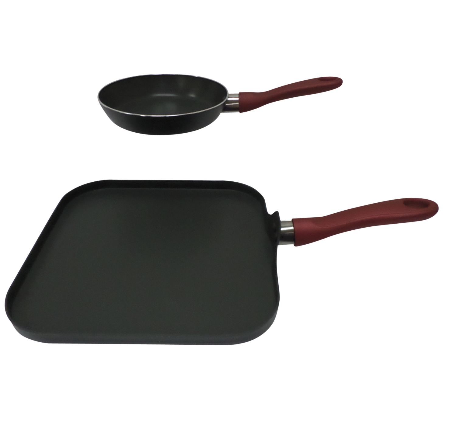 Cook Prep Eat Griddle & Fry Pan Set with Red Handles - Shop Frying Pans ...