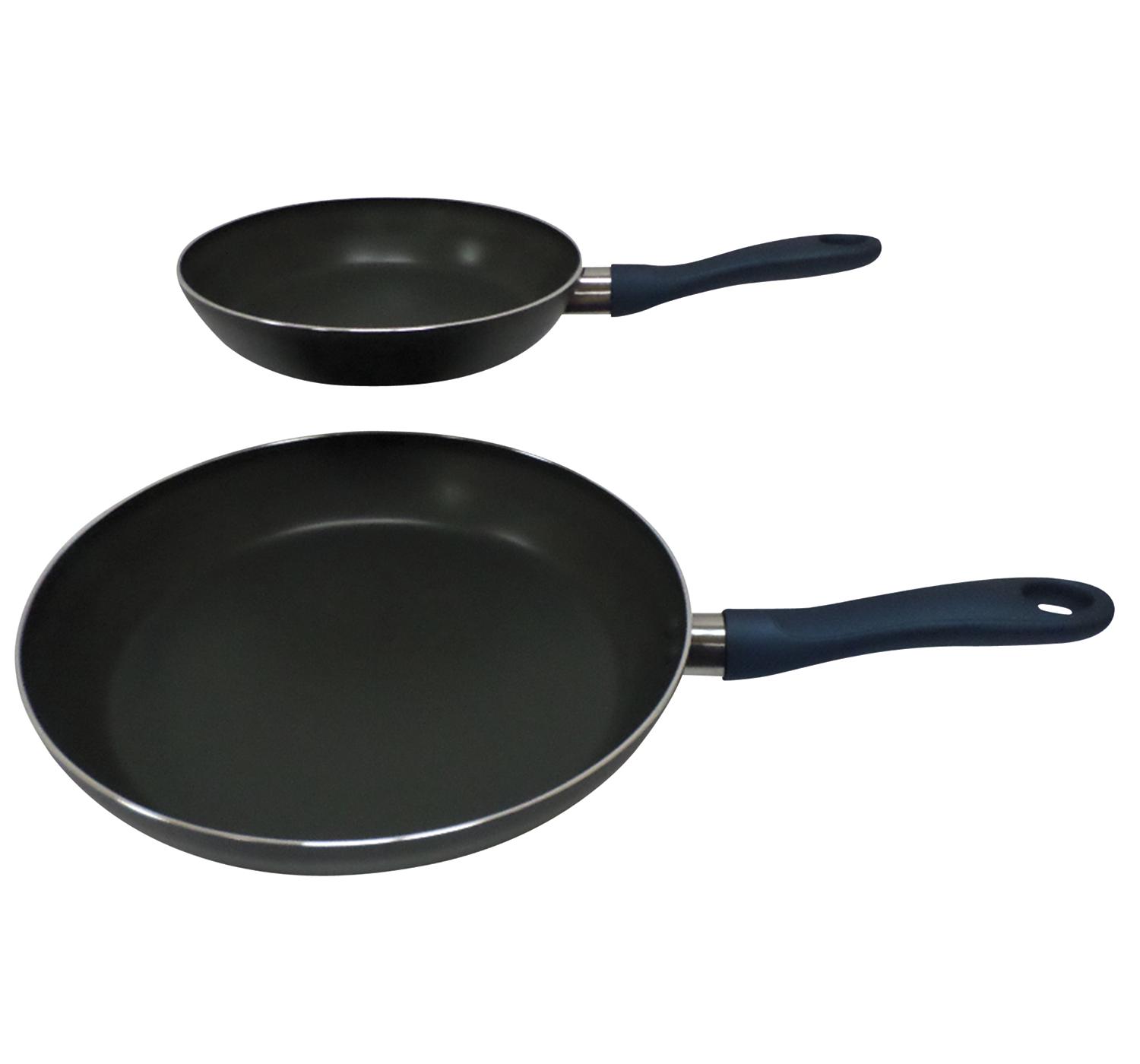 Cook Prep Eat Fry Pan Set with Blue Handles - Shop Frying Pans ...