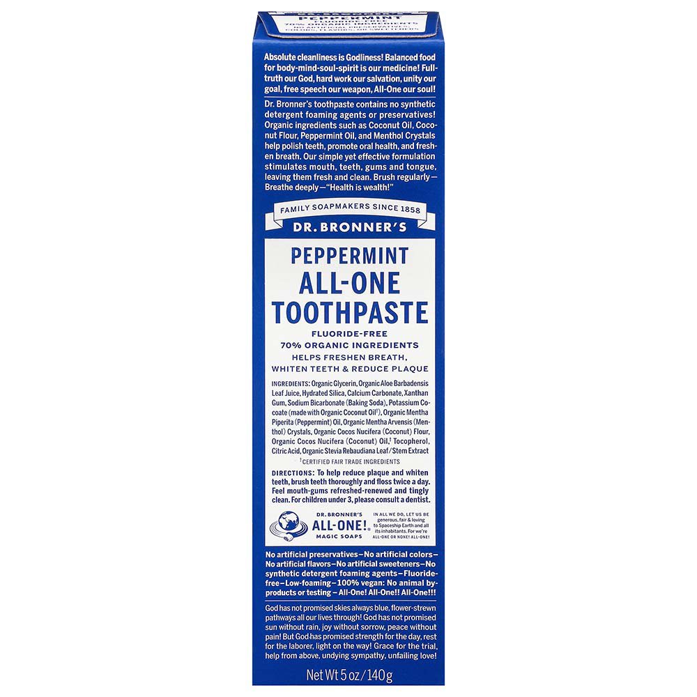 Dr. Bronner's All-One Toothpaste - Peppermint - Shop Toothpaste at H-E-B
