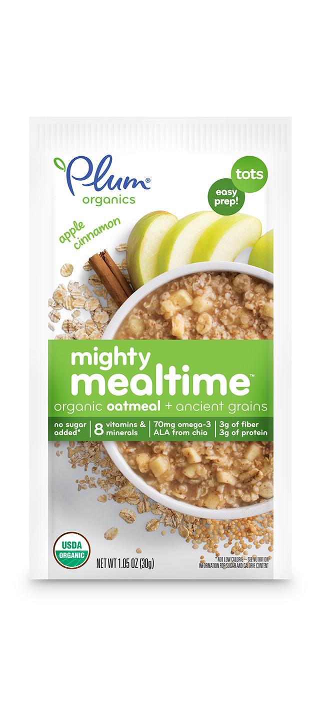 Plum Organics Mighty Mealtime Apple Cinnamon Oatmeal - Shop Toddler ...