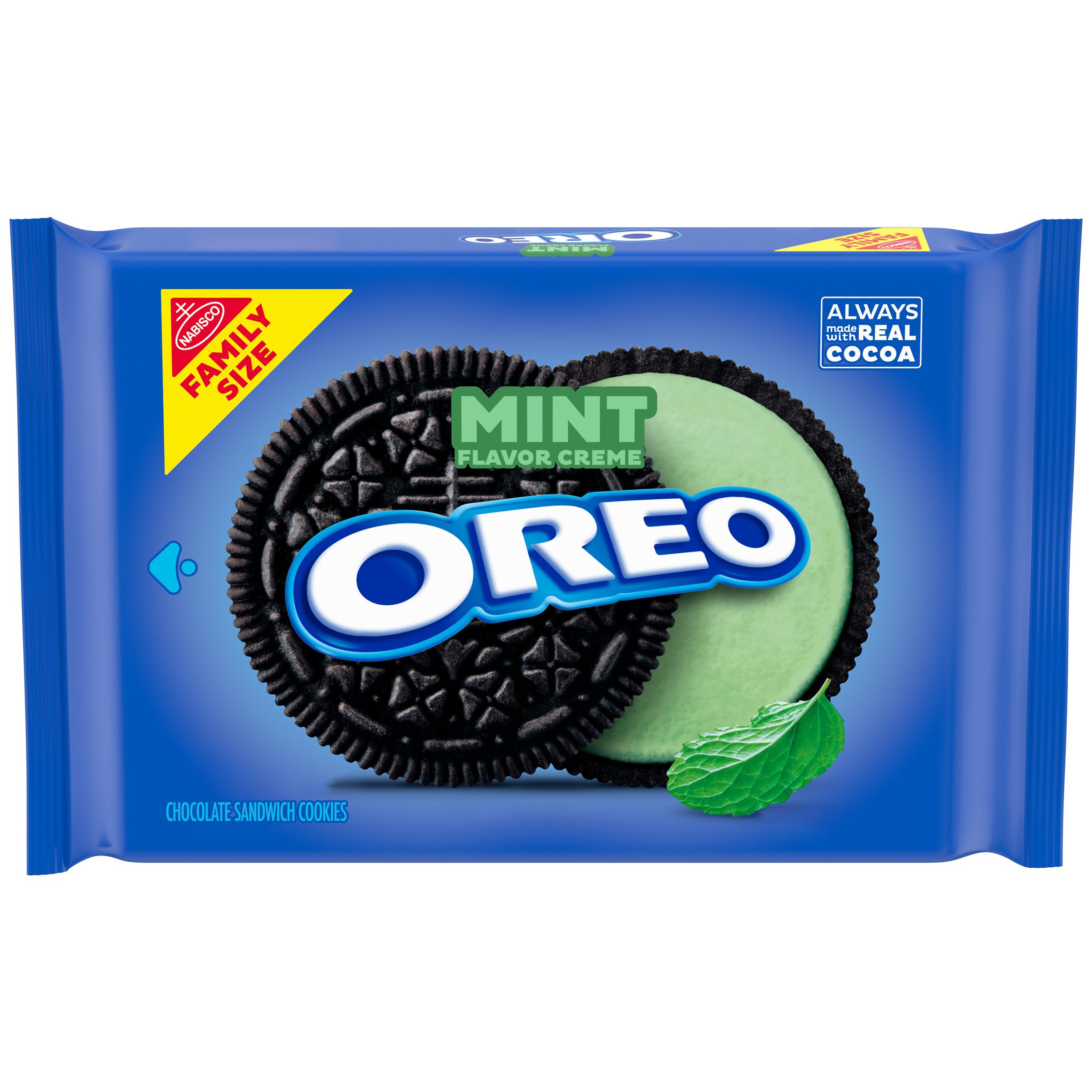 OREO Mint Creme Chocolate Sandwich Cookies - Family Size - Shop Cookies ...