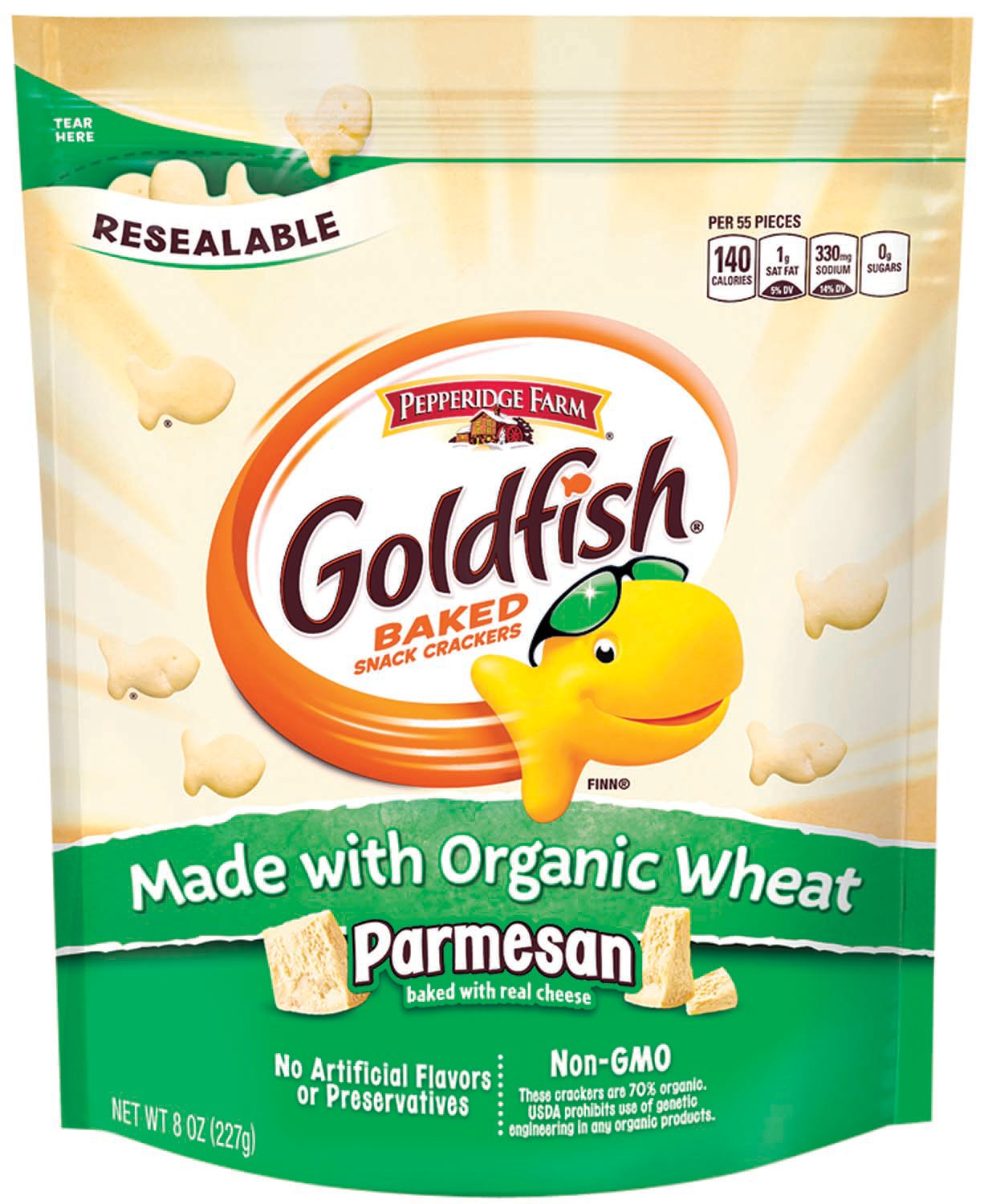 Pepperidge Farm Organic Goldfish, Wheat Parmesan - Shop Crackers ...