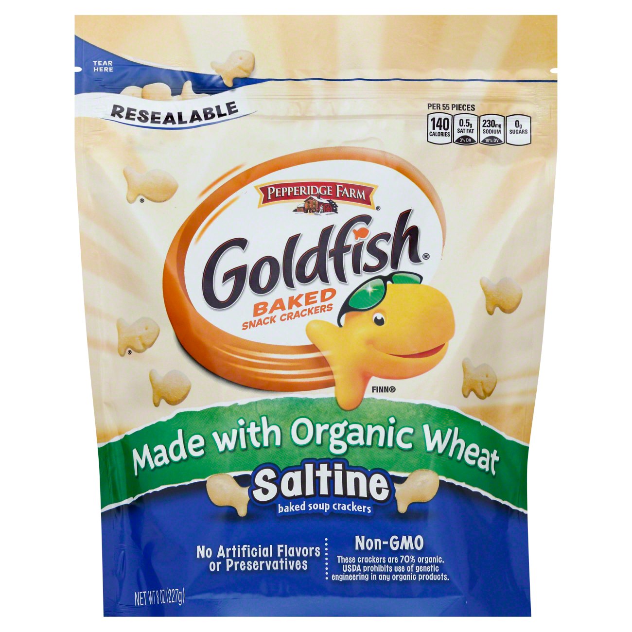 Pepperidge Farm Goldfish Organic Wheat Saltine Baked Snack Crackers ...
