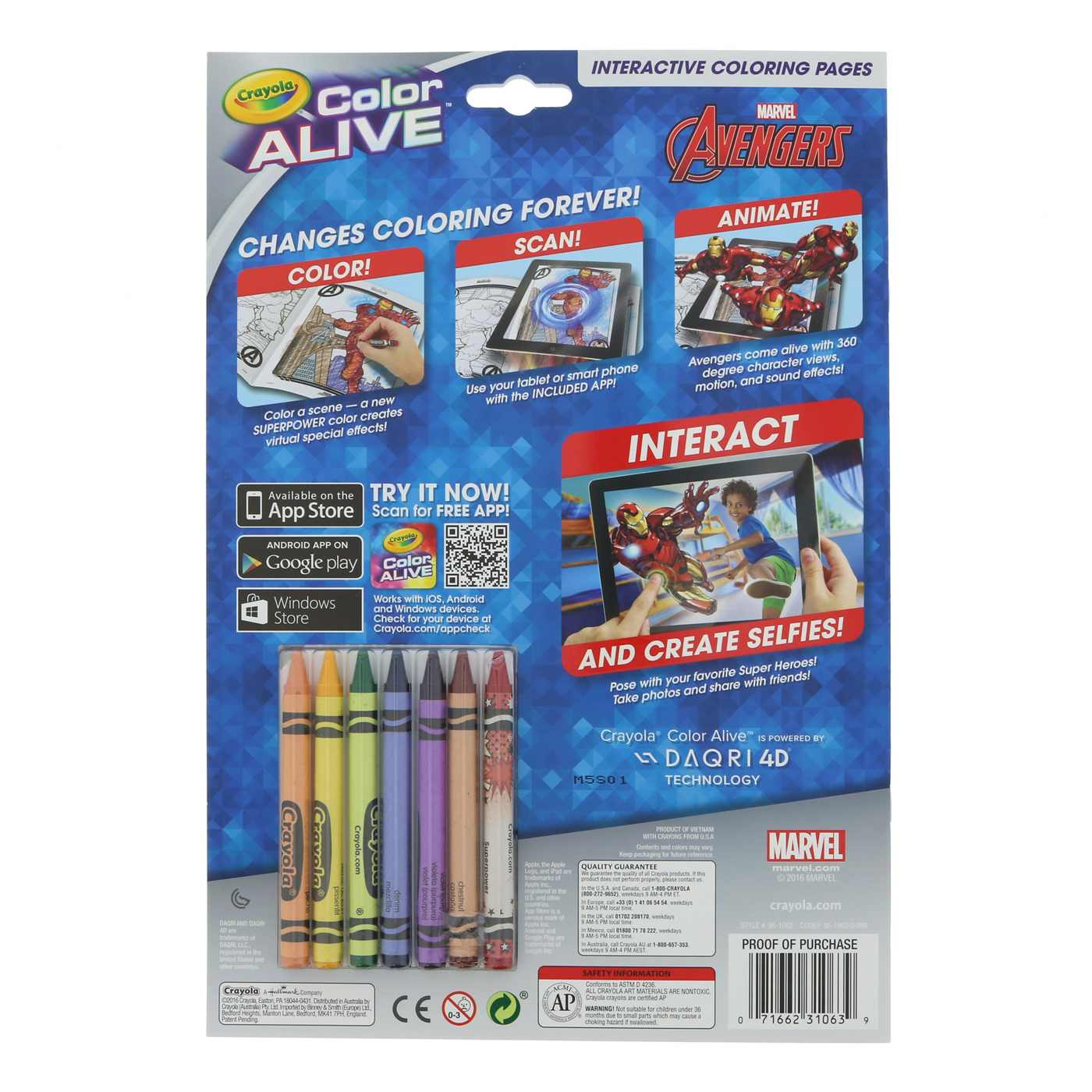 Crayola Color Alive Avengers Coloring Pages & Crayons - Shop Books ...