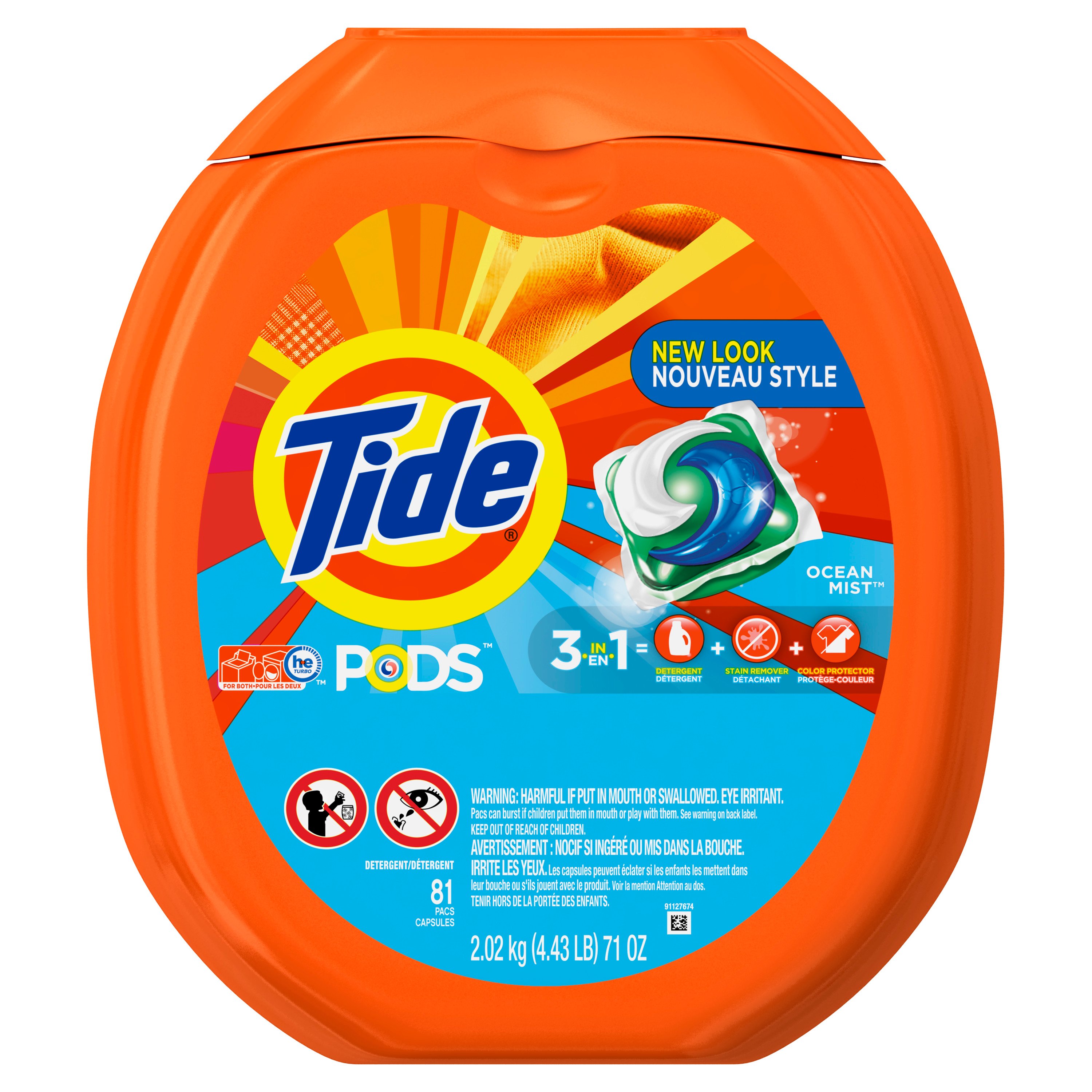 Tide PODS Ocean Mist HE Liquid Detergent Pacs - Shop Detergent at H-E-B