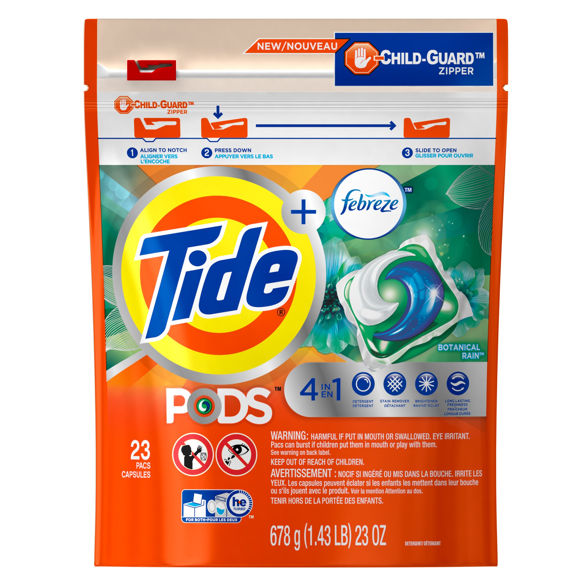 Tide PODS Plus Febreze Botanical Rain HE Laundry Detergent Pacs - Shop ...