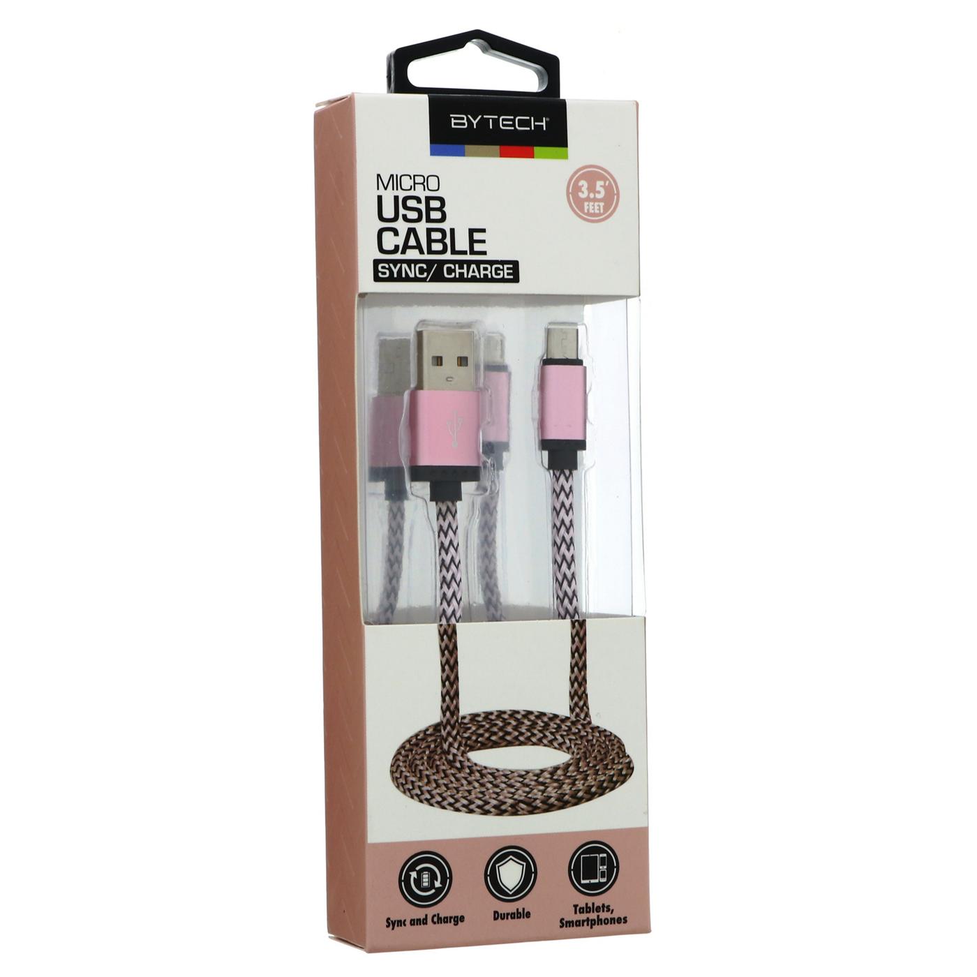 Bytech Micro USB Rope Cable Colors May Vary - Shop Phone chargers at H-E-B