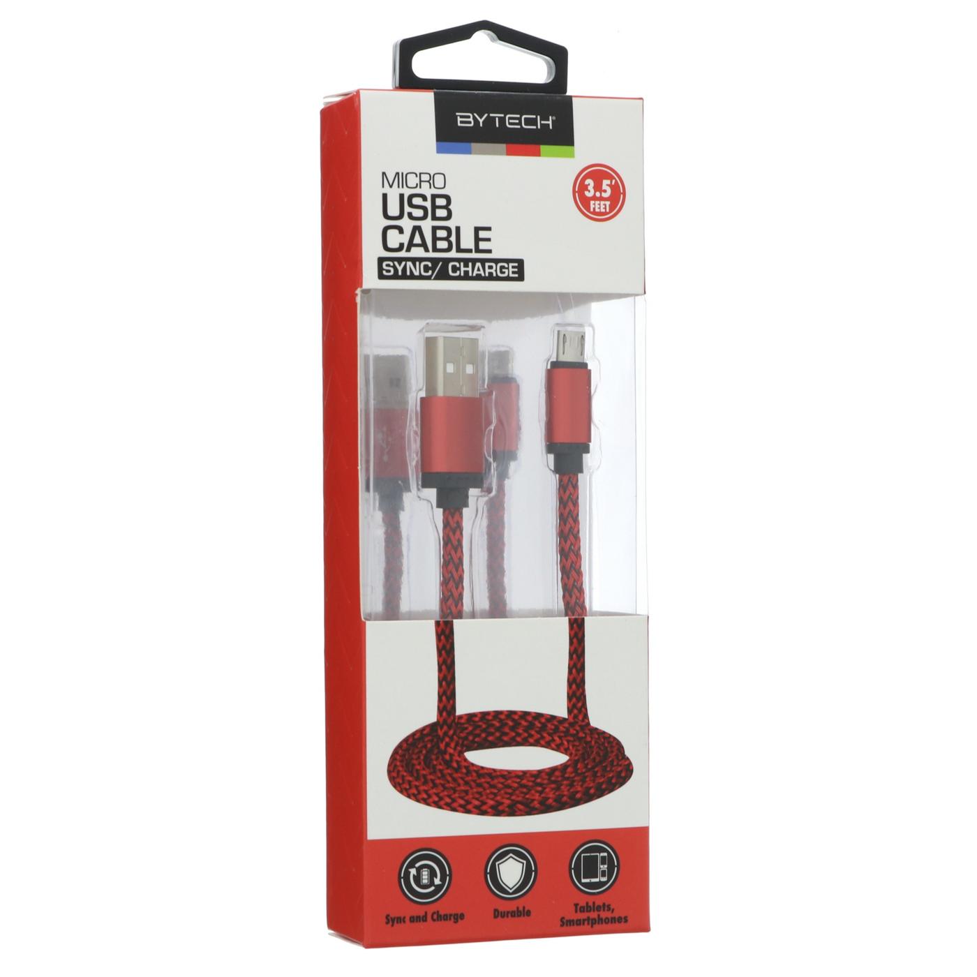Bytech Micro USB Rope Cable Colors May Vary - Shop Phone chargers at H-E-B