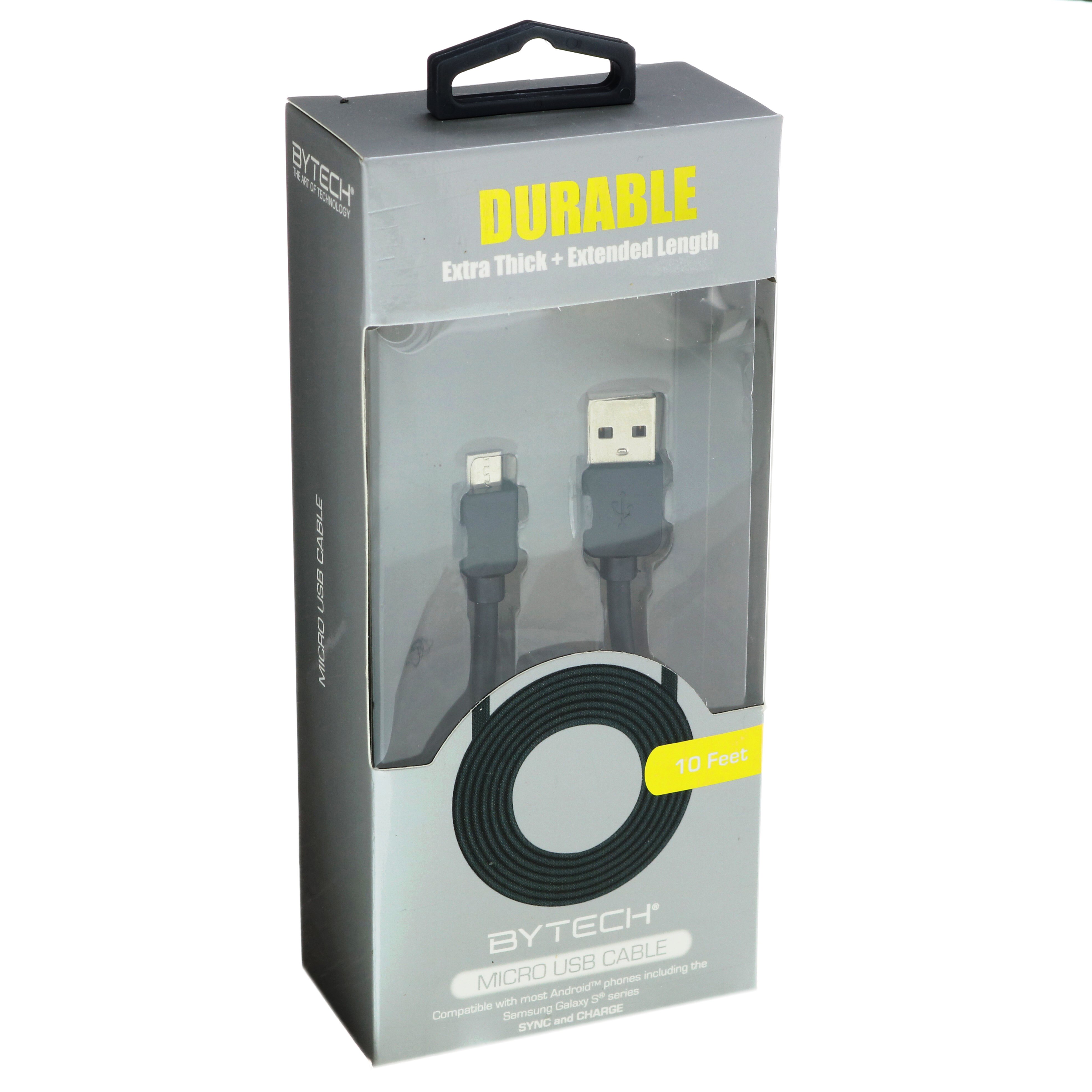 Bytech Durable Extra Thick Micro USB Cable, Black - Shop Phone Chargers ...
