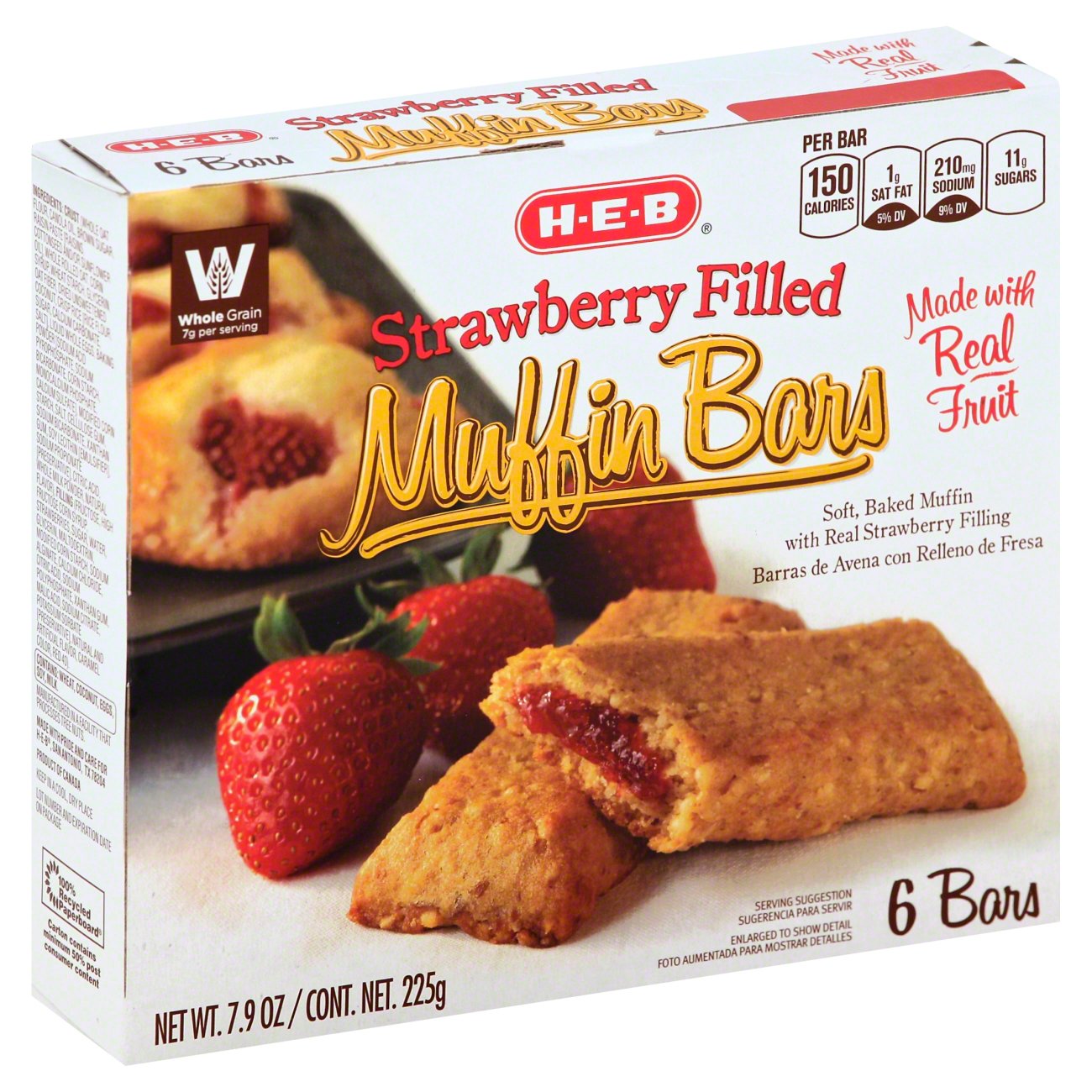 H-E-B Strawberry Filled Muffin Bars - Shop Granola & snack bars at H-E-B