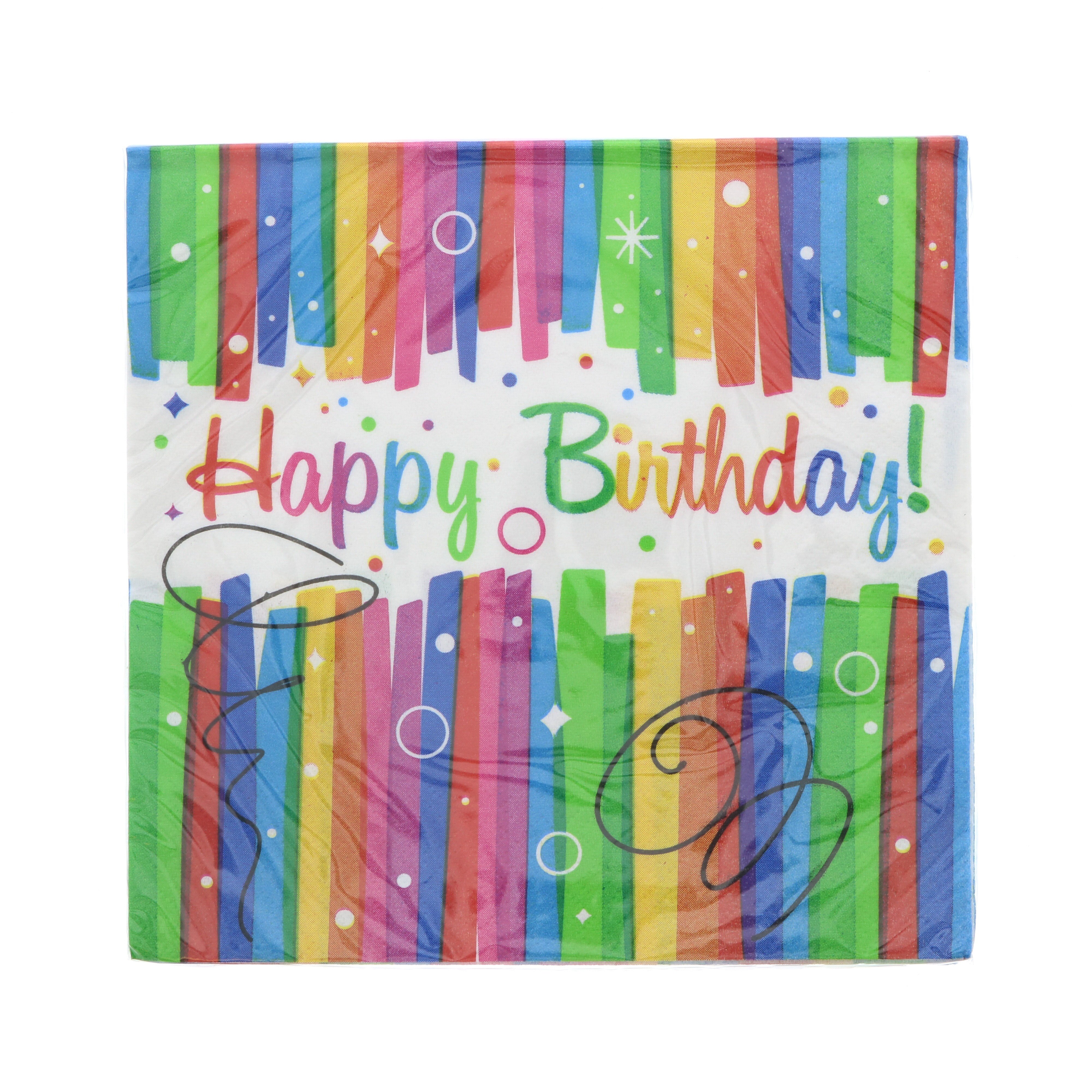 Unique Lunch Napkins - Birthday Rainbow Ribbons - Shop Napkins & table ...