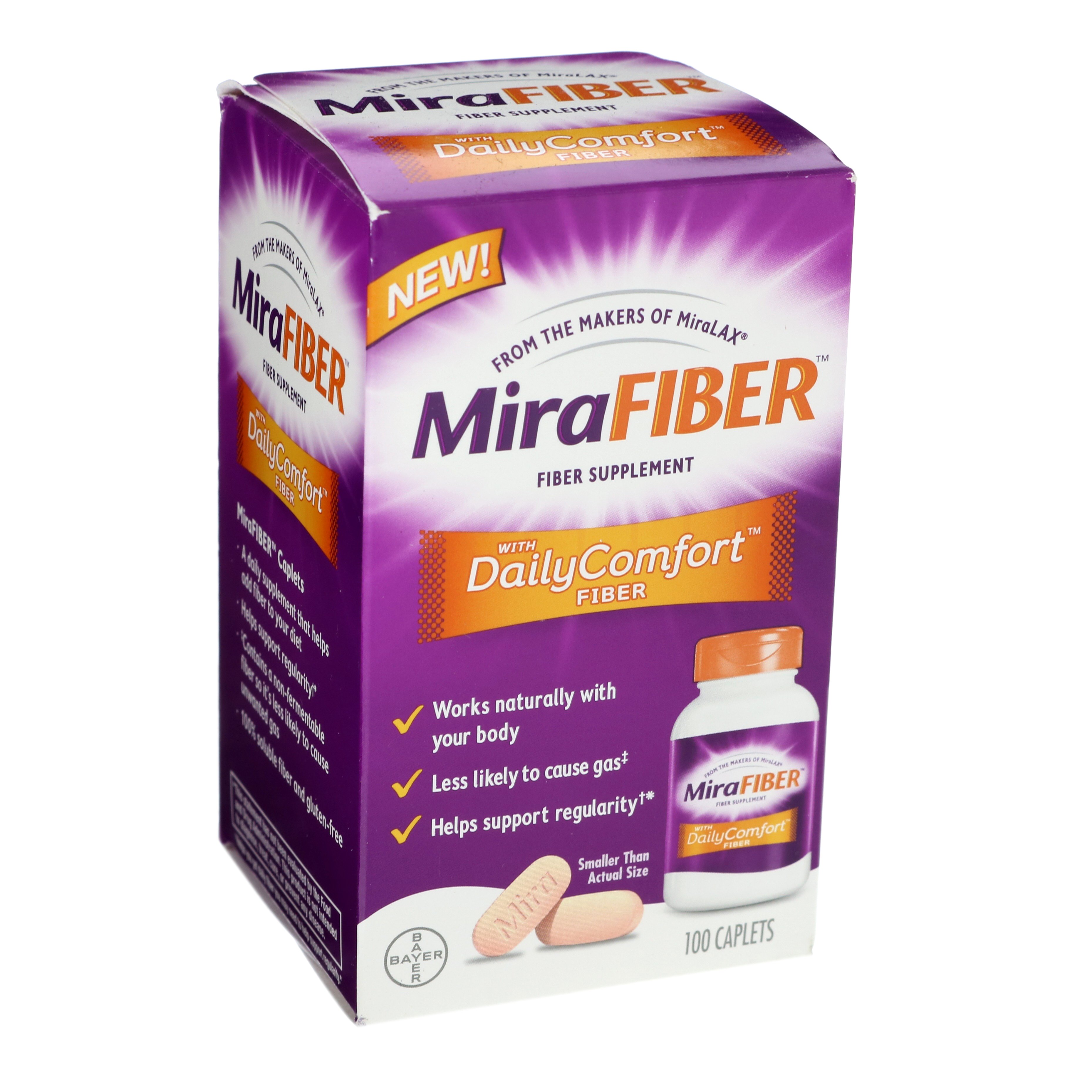 MiraFIBER Fiber Caplets - Shop Digestion & Nausea at H-E-B